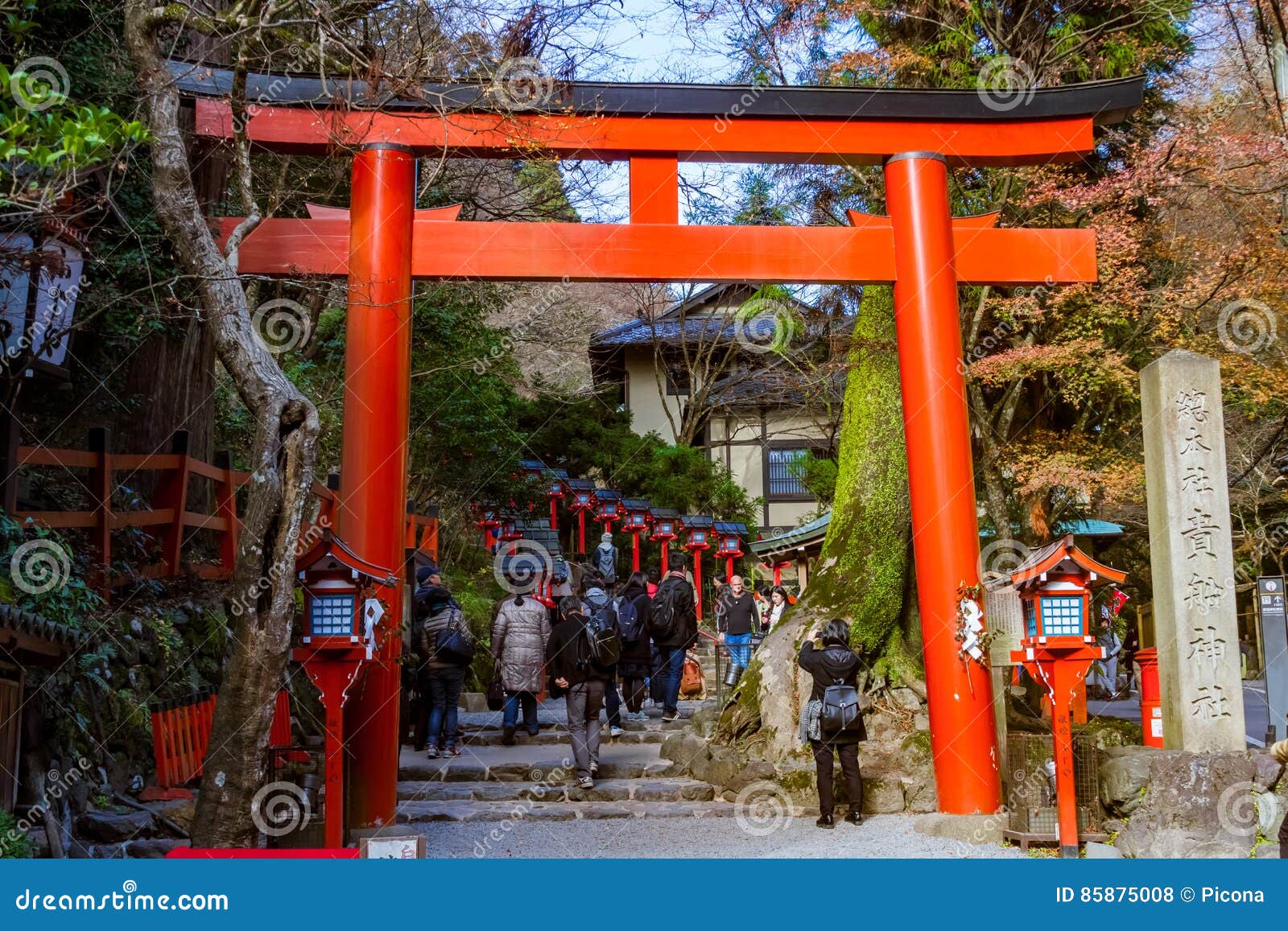 A Gate Of Japanese Shrine Editorial Photo | CartoonDealer.com #85875049