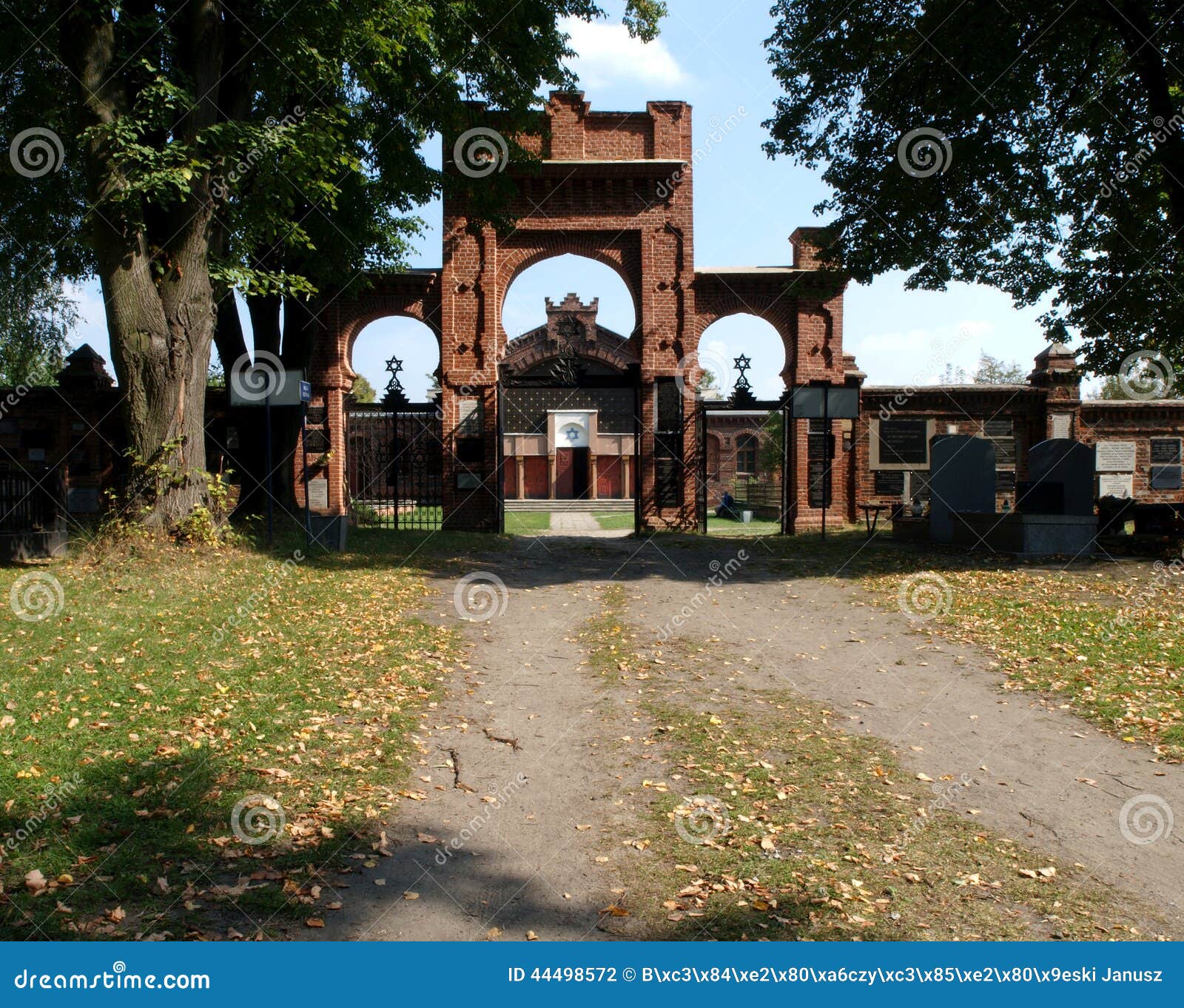 Cemetery gate.. stock photo. Image of city, david, funeral - 44498572