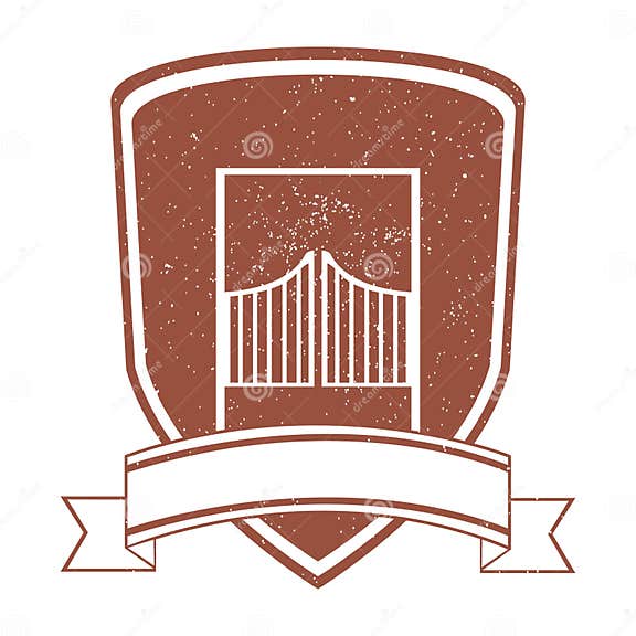 Gate Label. Vector Illustration Decorative Design Stock Vector ...