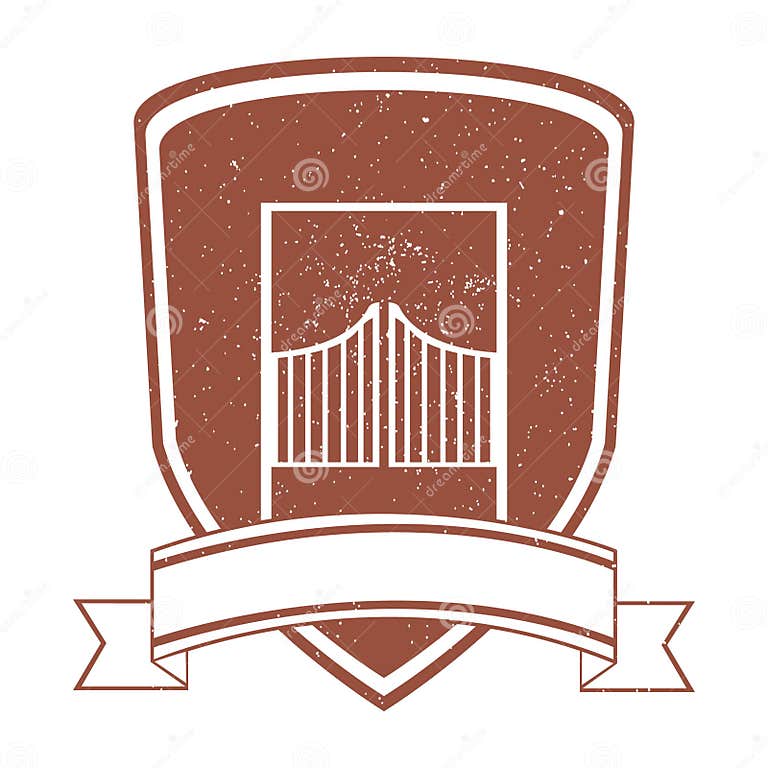 Gate Label. Vector Illustration Decorative Design Stock Vector ...