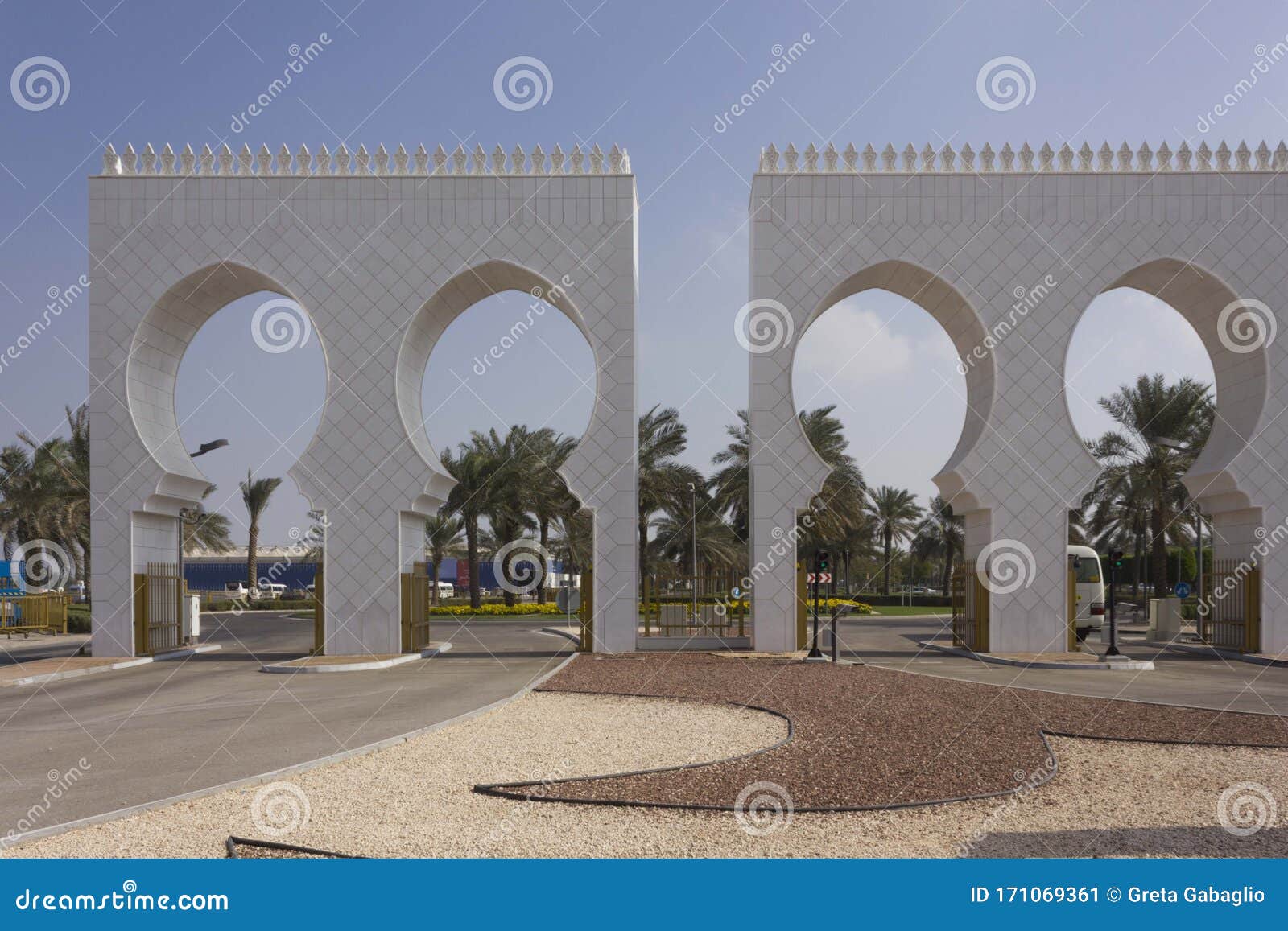 Gate Leading To the Mosque in Abu Dhabi Editorial Photo - Image of ...