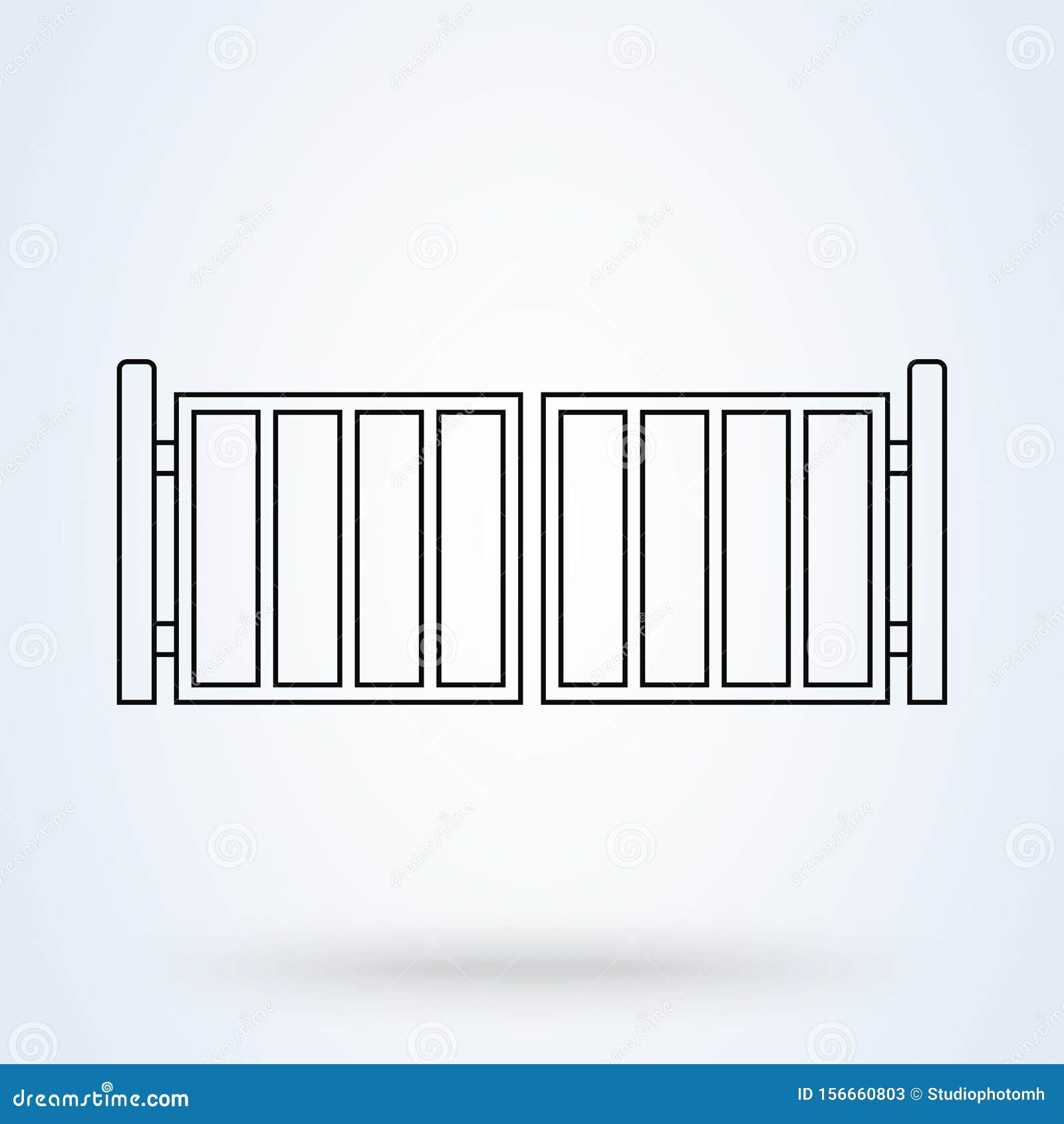 Gate Line Art. Simple Vector Modern Icon Design Illustration Stock ...