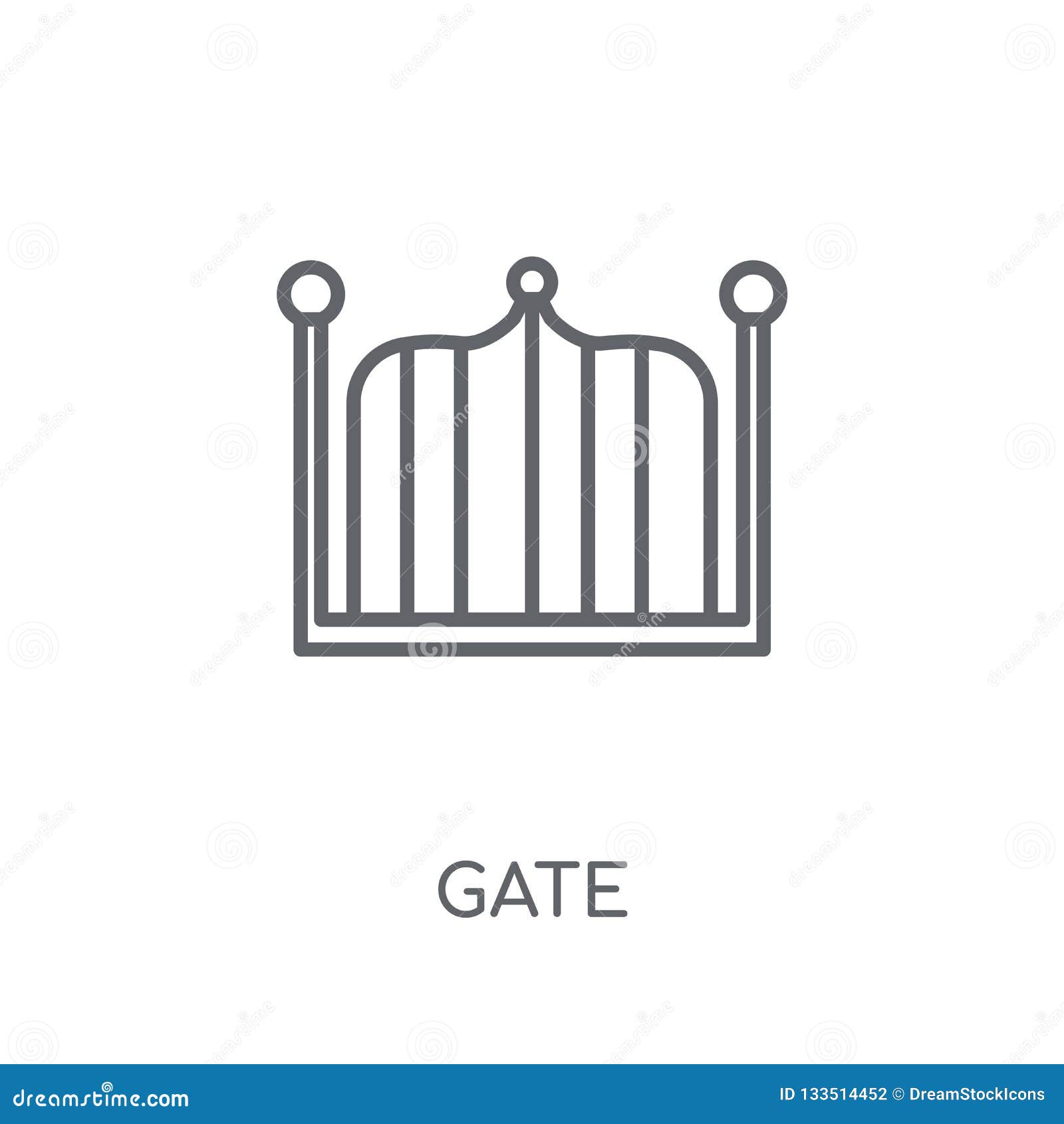 Gate Linear Icon. Modern Outline Gate Logo Concept on White Back Stock ...