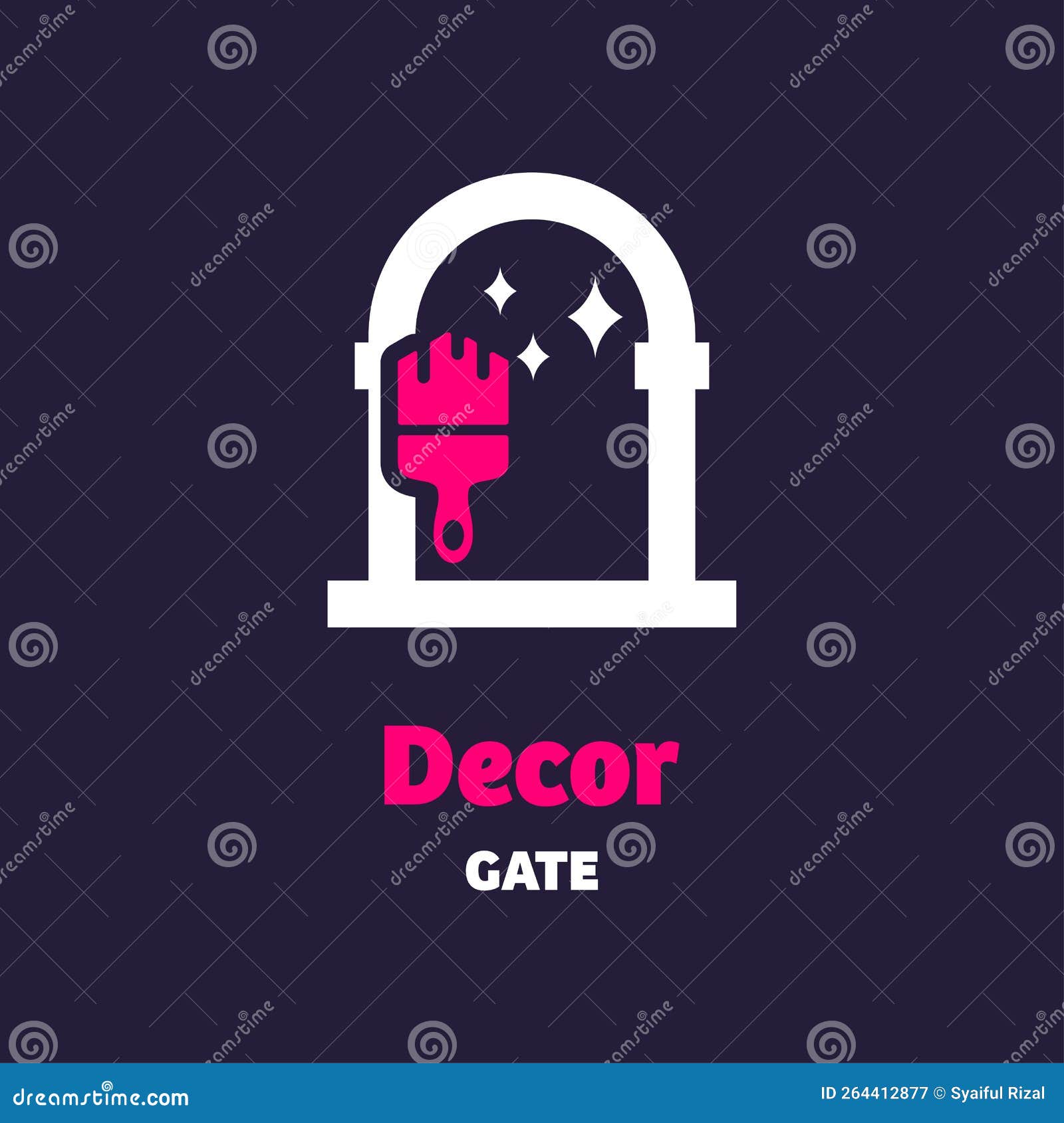 Decor Gate Logo stock illustration. Illustration of indoor - 264412877