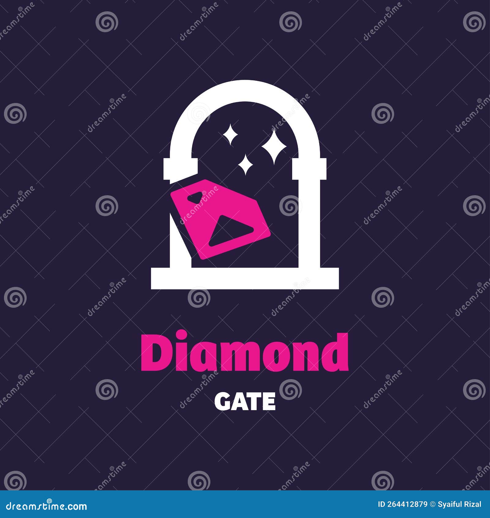 Diamond Gate Logo stock vector. Illustration of door - 264412879
