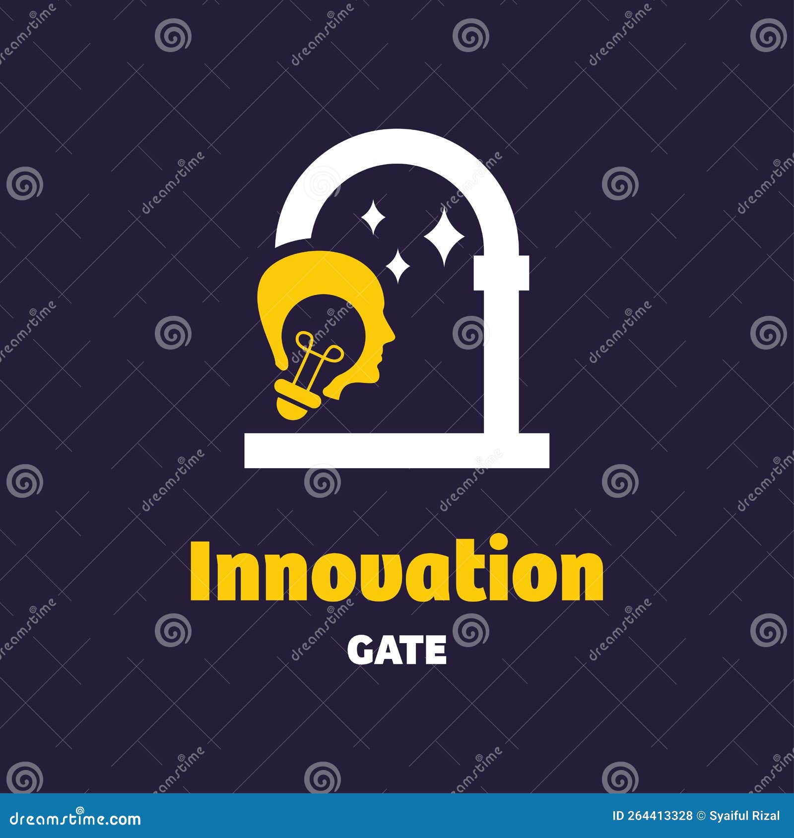 Innovation Gate Logo stock vector. Illustration of luxury - 264413328