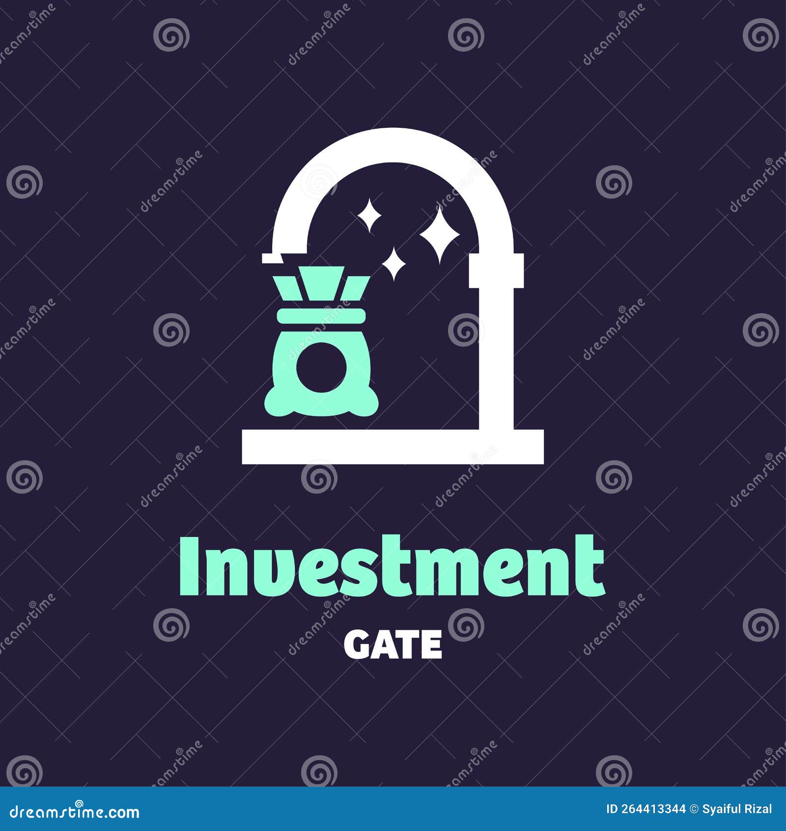 Investment Gate Logo stock vector. Illustration of cash - 264413344