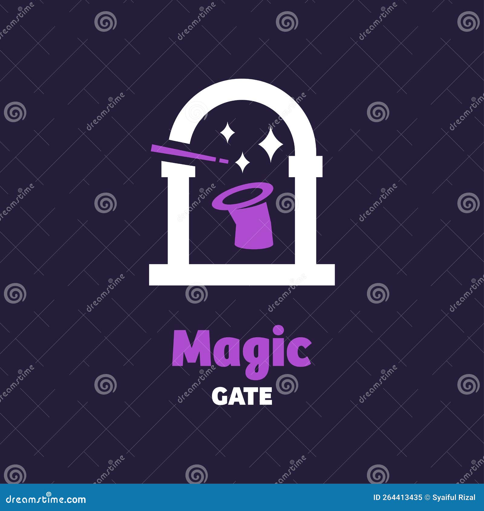 Magic Gate Logo stock illustration. Illustration of symbol - 264413435