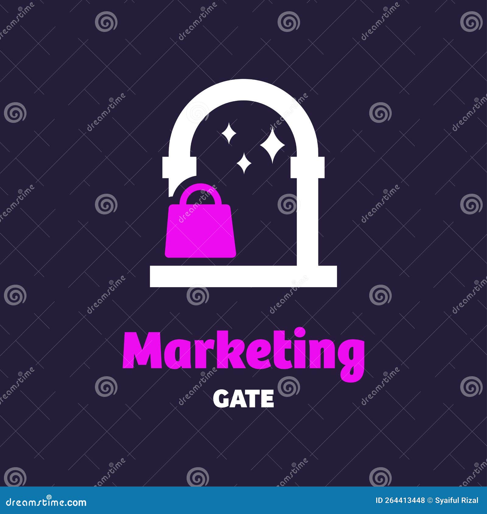 Marketing Gate Logo stock vector. Illustration of antique - 264413448