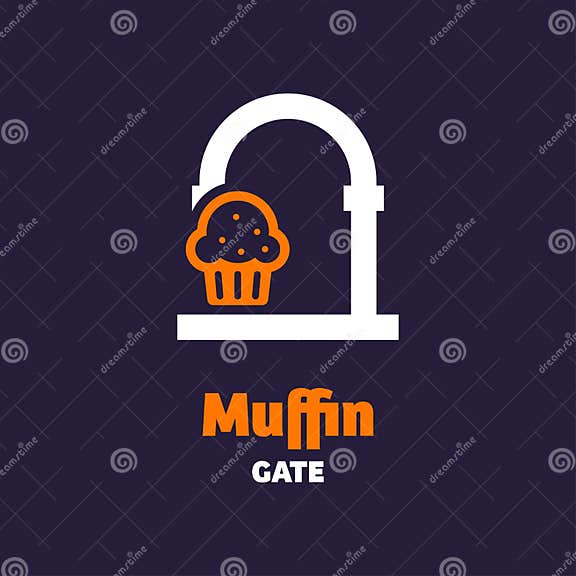 Muffin Gate Logo stock illustration. Illustration of symbol - 264413482