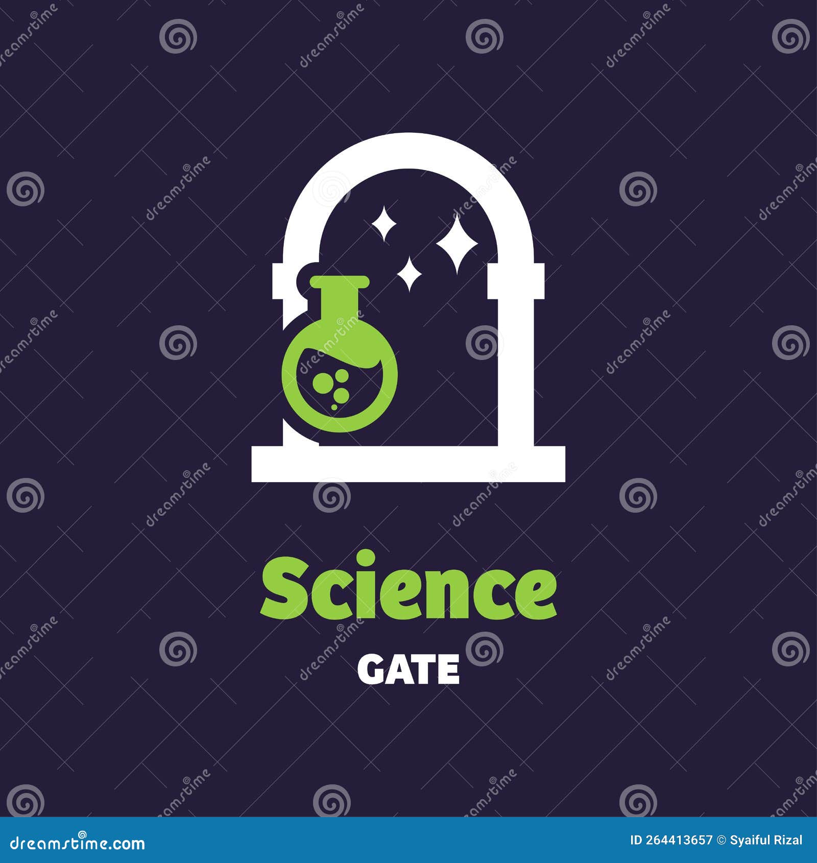 Science Gate Logo stock illustration. Illustration of icon - 264413657