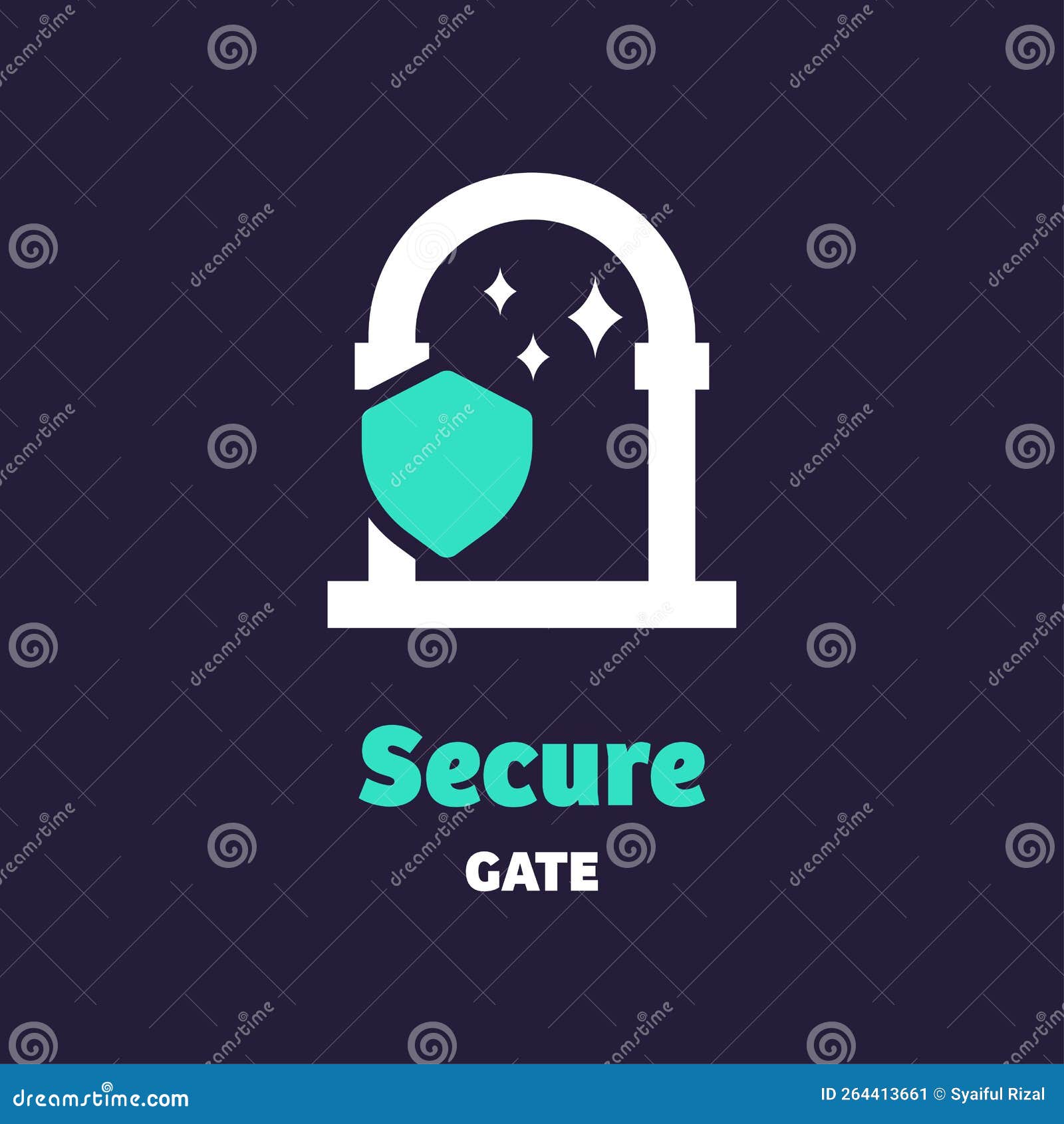 Secure Gate Logo stock illustration. Illustration of strength - 264413661