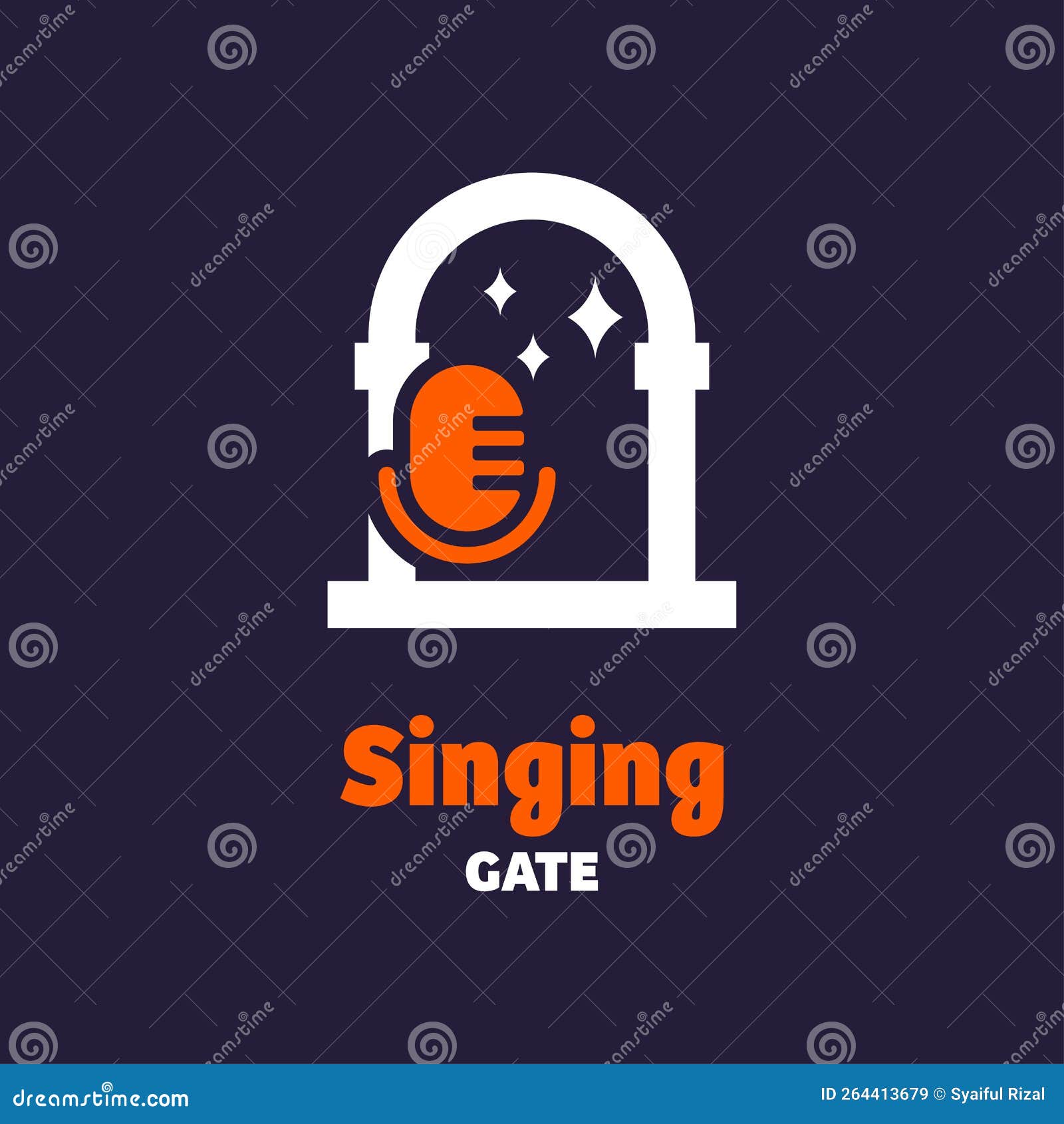 Singing Gate Logo stock illustration. Illustration of brick - 264413679