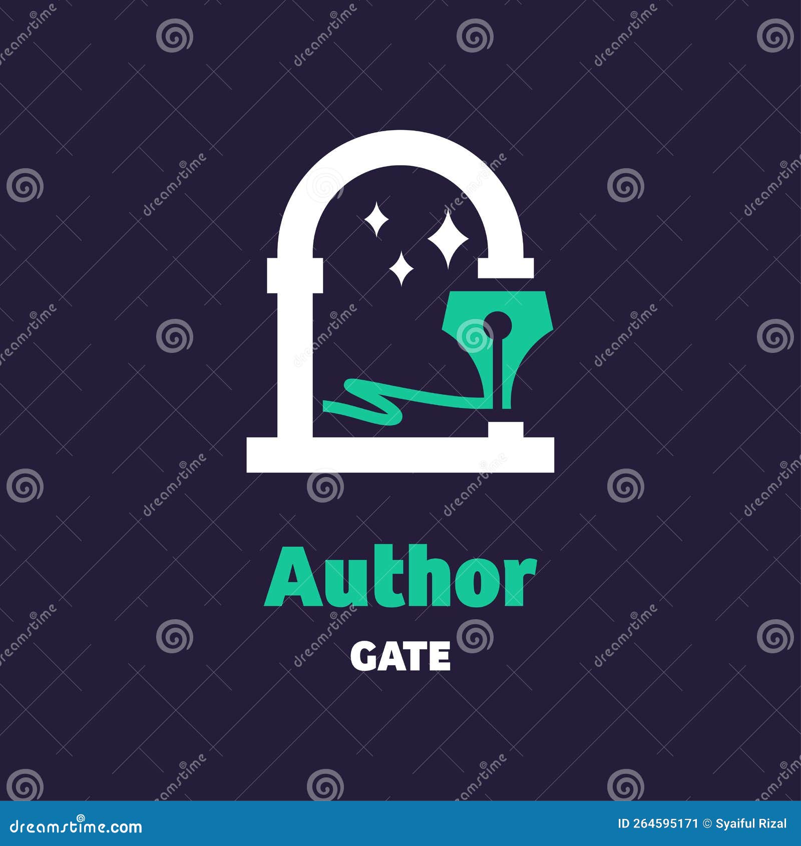 Gate Logo Author stock illustration. Illustration of architecture ...