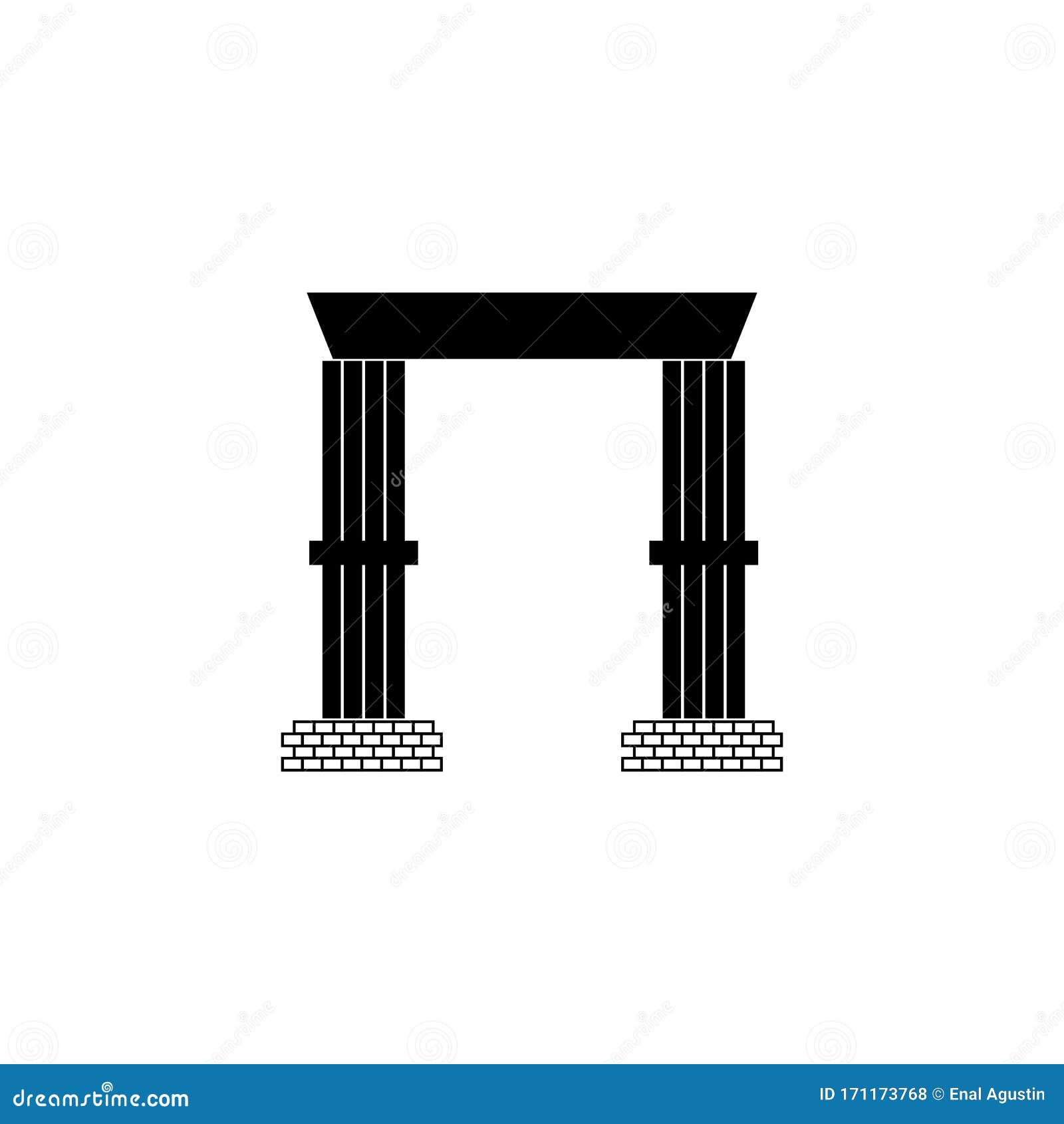 Gate Logo Design Vector Template Stock Vector - Illustration of ...