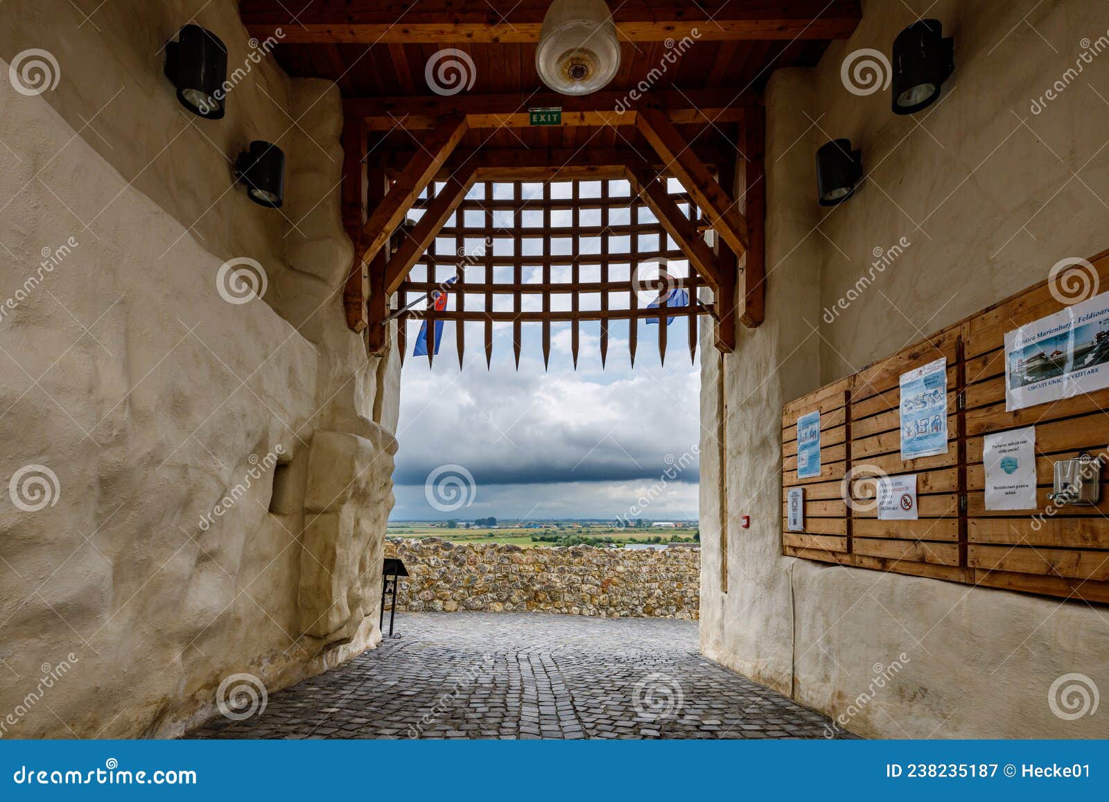 Gate of the Marienburg Castle in Feldioara in Romania Editorial ...