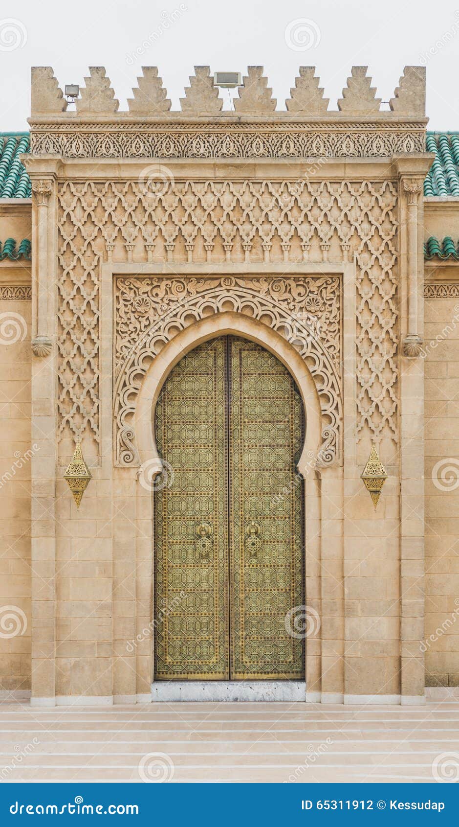The Gate of Mausoleum of Mohammed V in Rabat Stock Photo - Image of ...