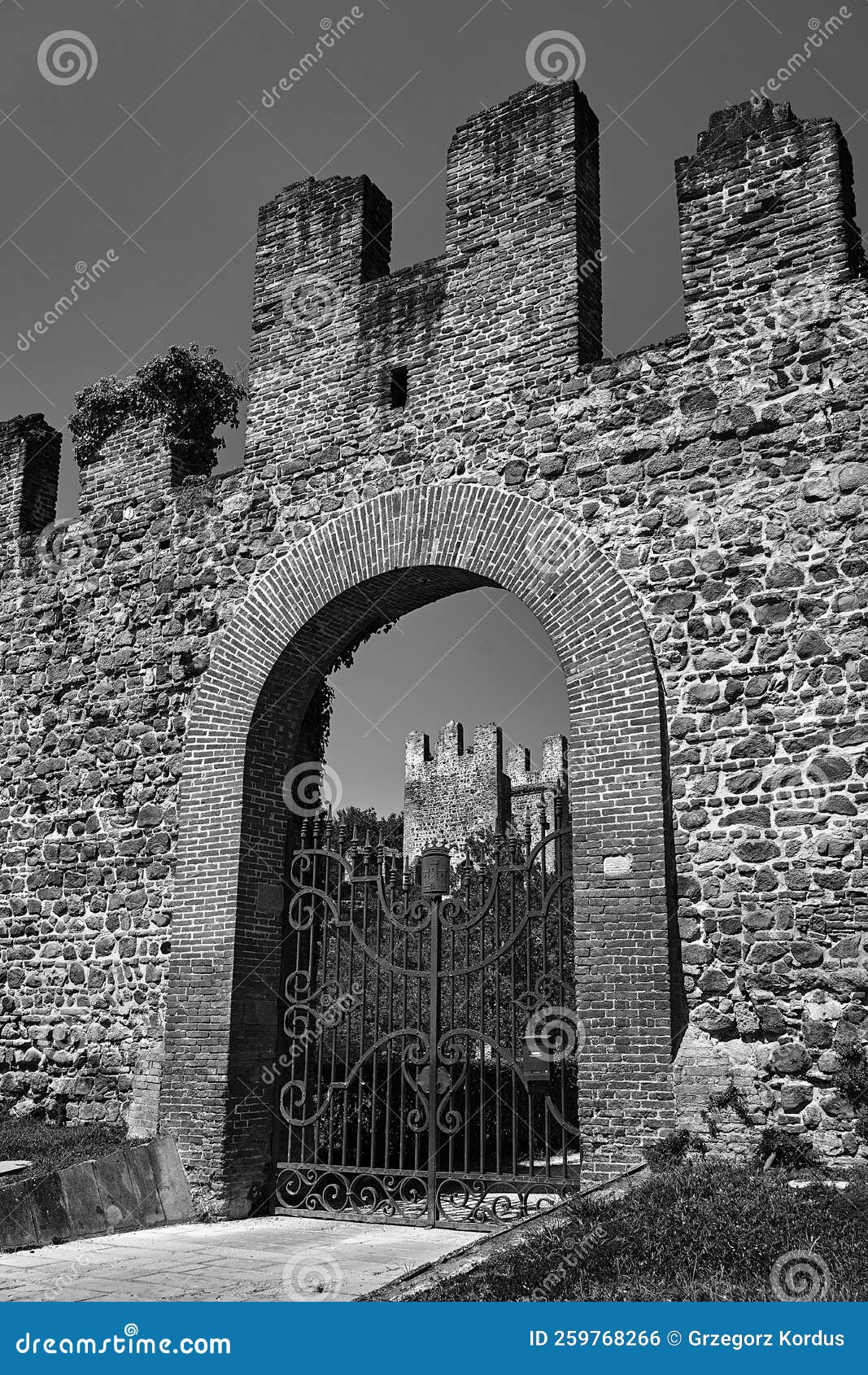 Gate in a Medieval Defensive Wall in the City of Este Stock Photo ...