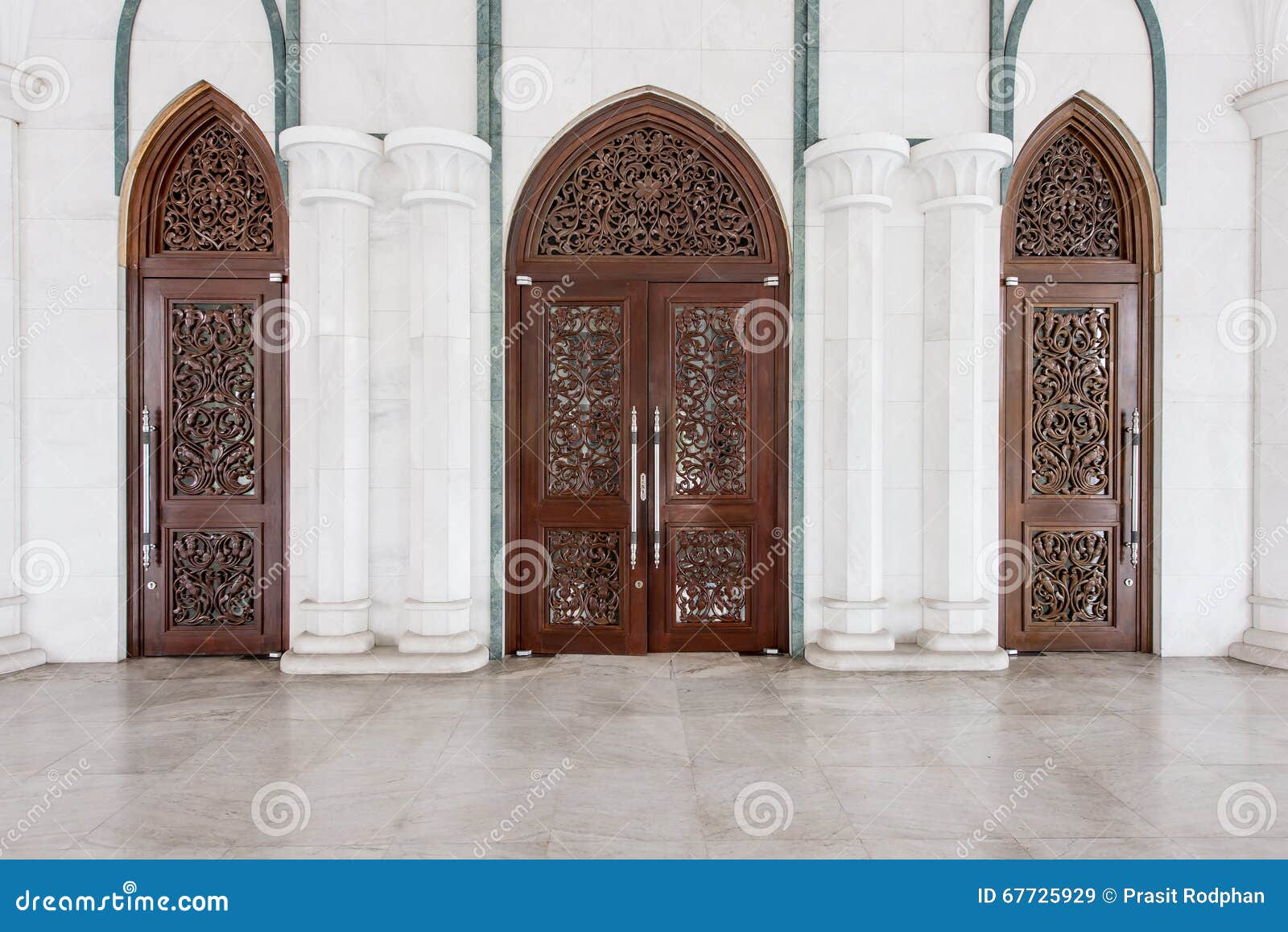 Gate of Modern Mosque in Malaysia Stock Image - Image of tourist ...