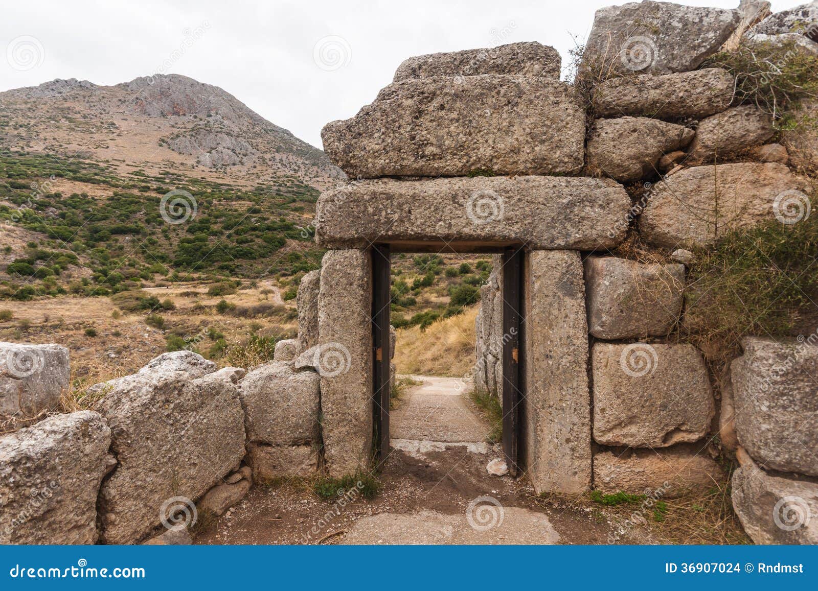 Gate in Mycene stock photo. Image of archaeological, gate - 36907024