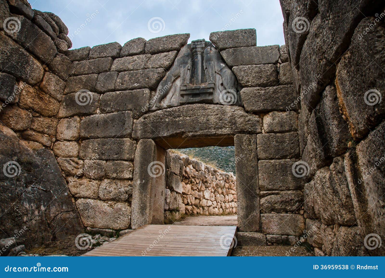 Gate in Mycene stock photo. Image of ruins, attraction - 36959538