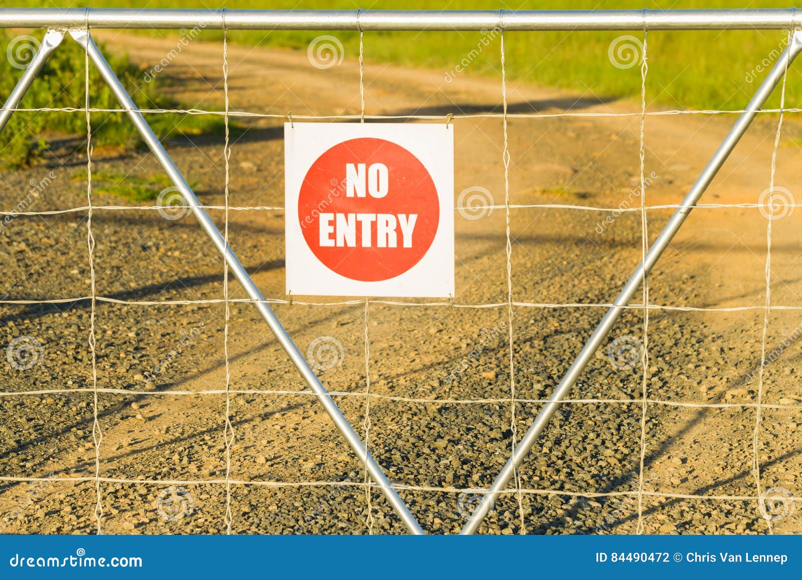 Gate No-Entry stock photo. Image of rural, road, closeup - 84490472
