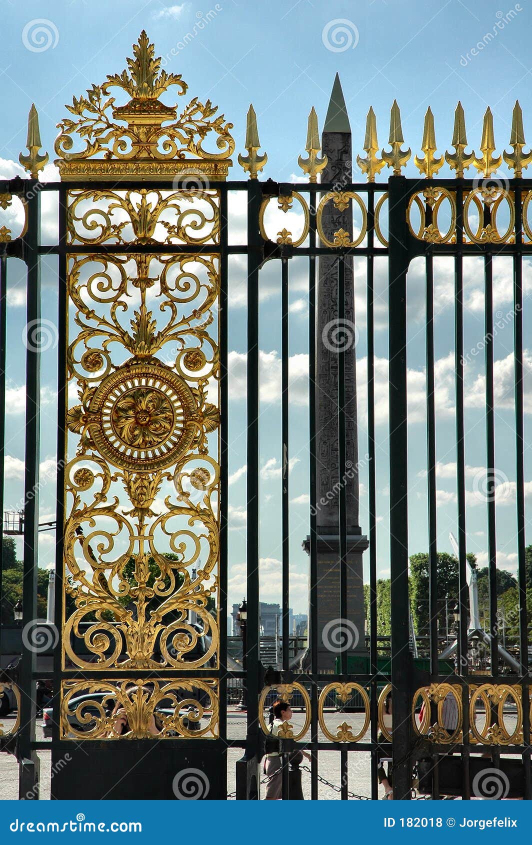 Gate and obelisk stock photo. Image of iron, strong, grid - 182018