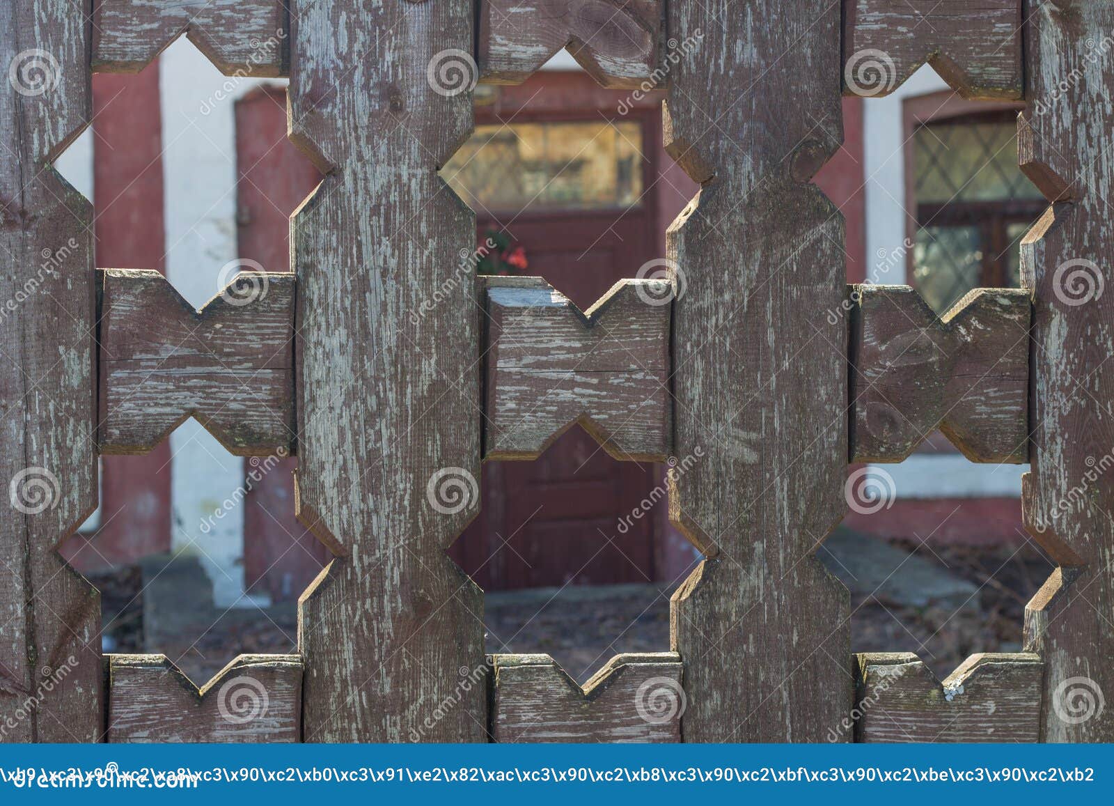 Gate with Octagonal Openings Stock Photo - Image of barrier, horizontal ...