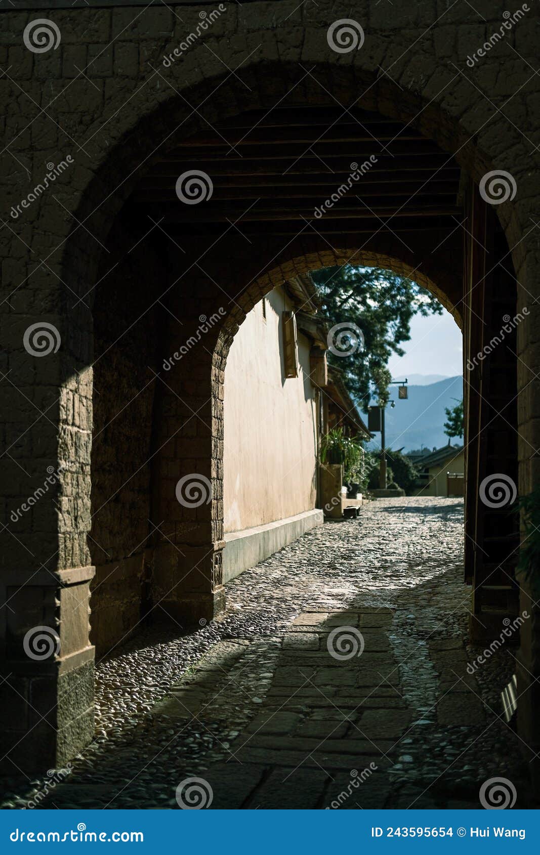 The gate of the old castle stock photo. Image of temple - 243595654