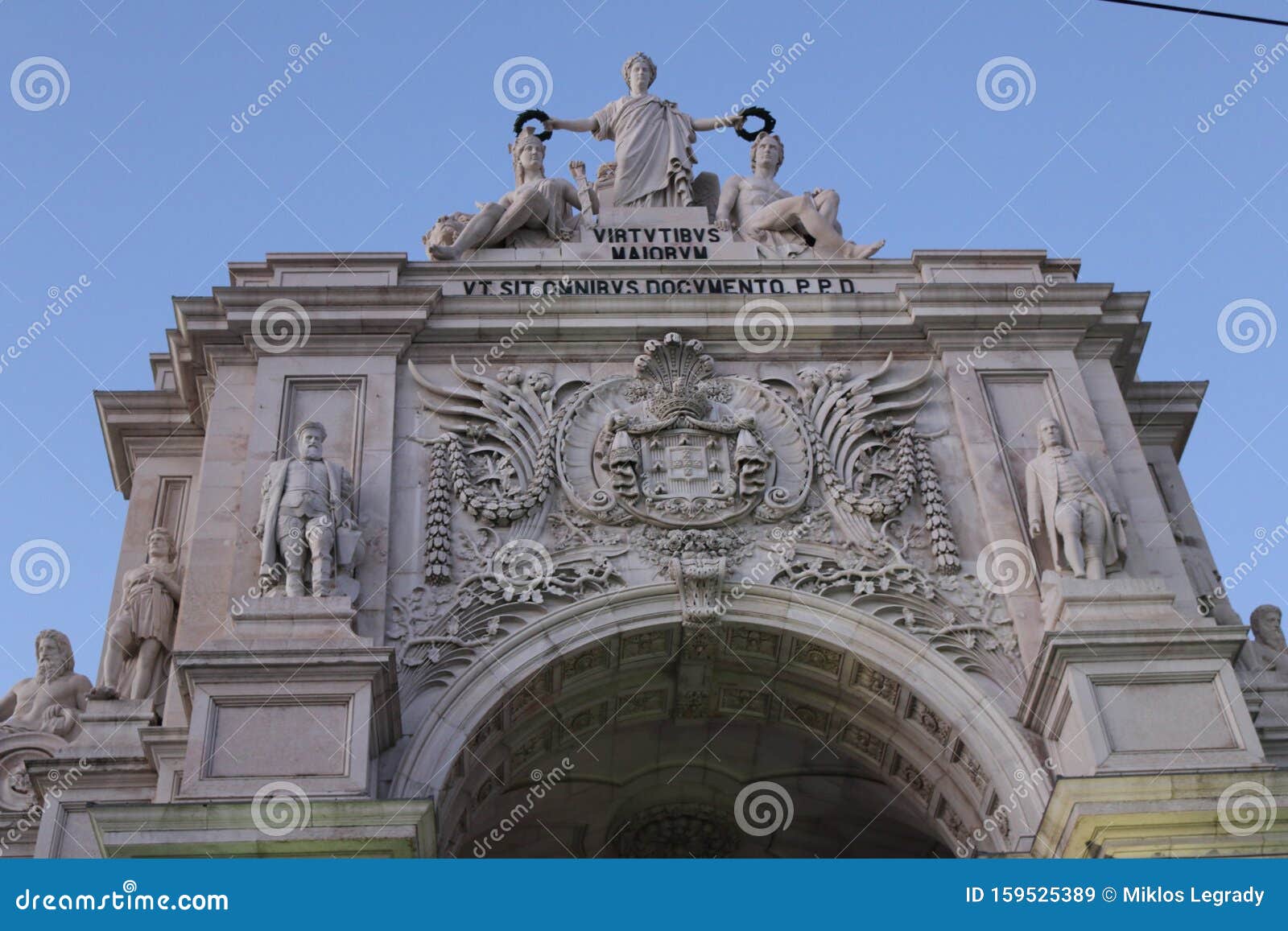 Gate Old Dome Statue Relief Building Frontal Stock Image - Image of ...