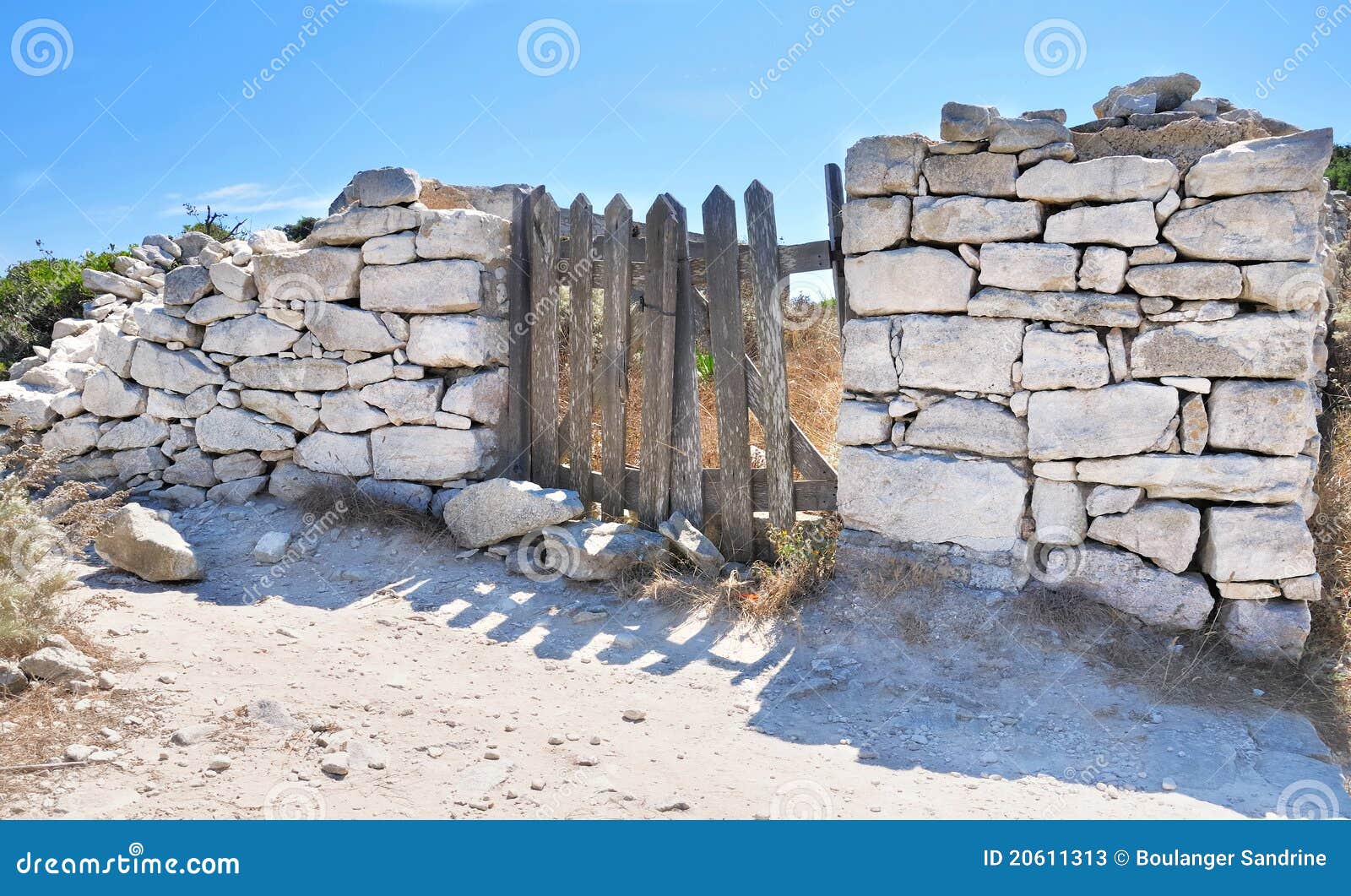 Gate of old stone wall stock image. Image of collapsed - 20611313