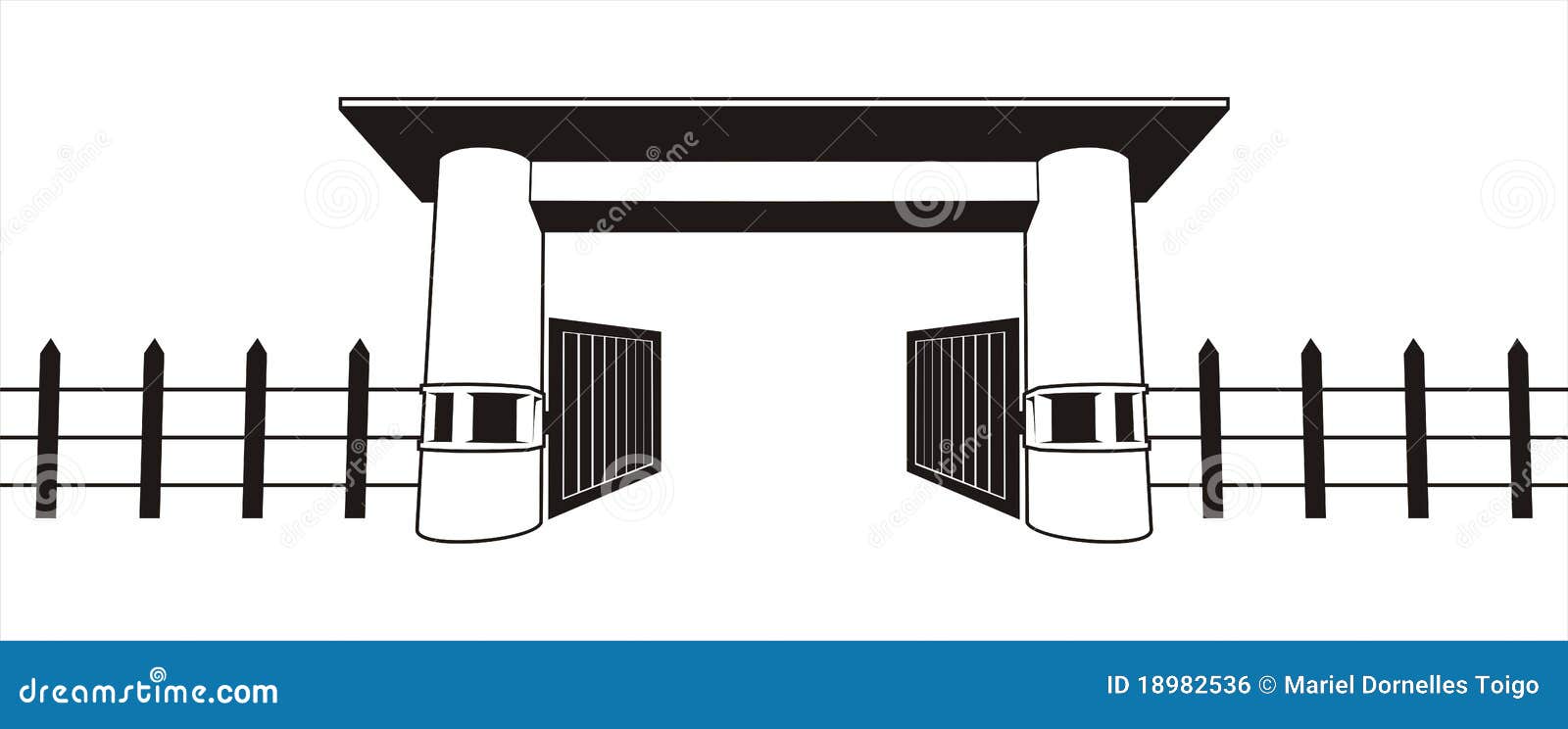 Gate Open Vector Icon On White Isolated Background. Layers Grouped For ...