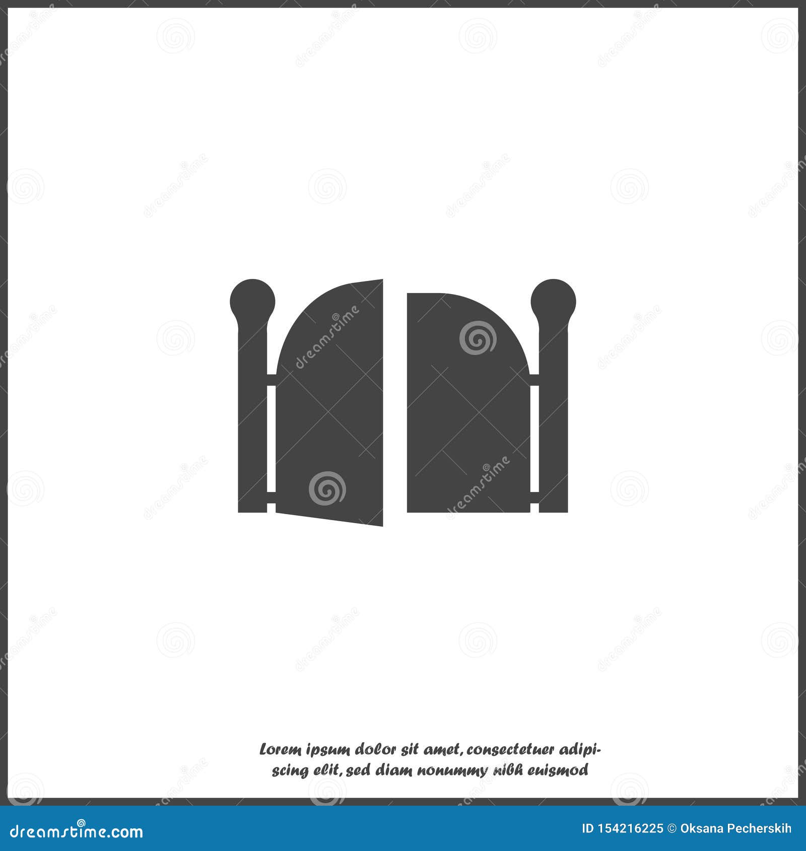 Gate Open Vector Icon on White Isolated Background. Layers Grouped for ...