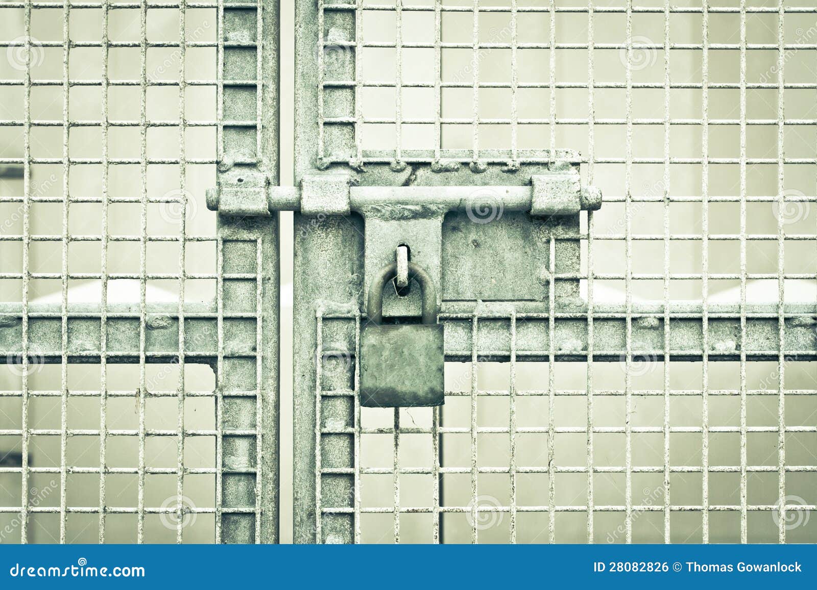 Gate padlock stock photo. Image of bars, black, factory - 28082826