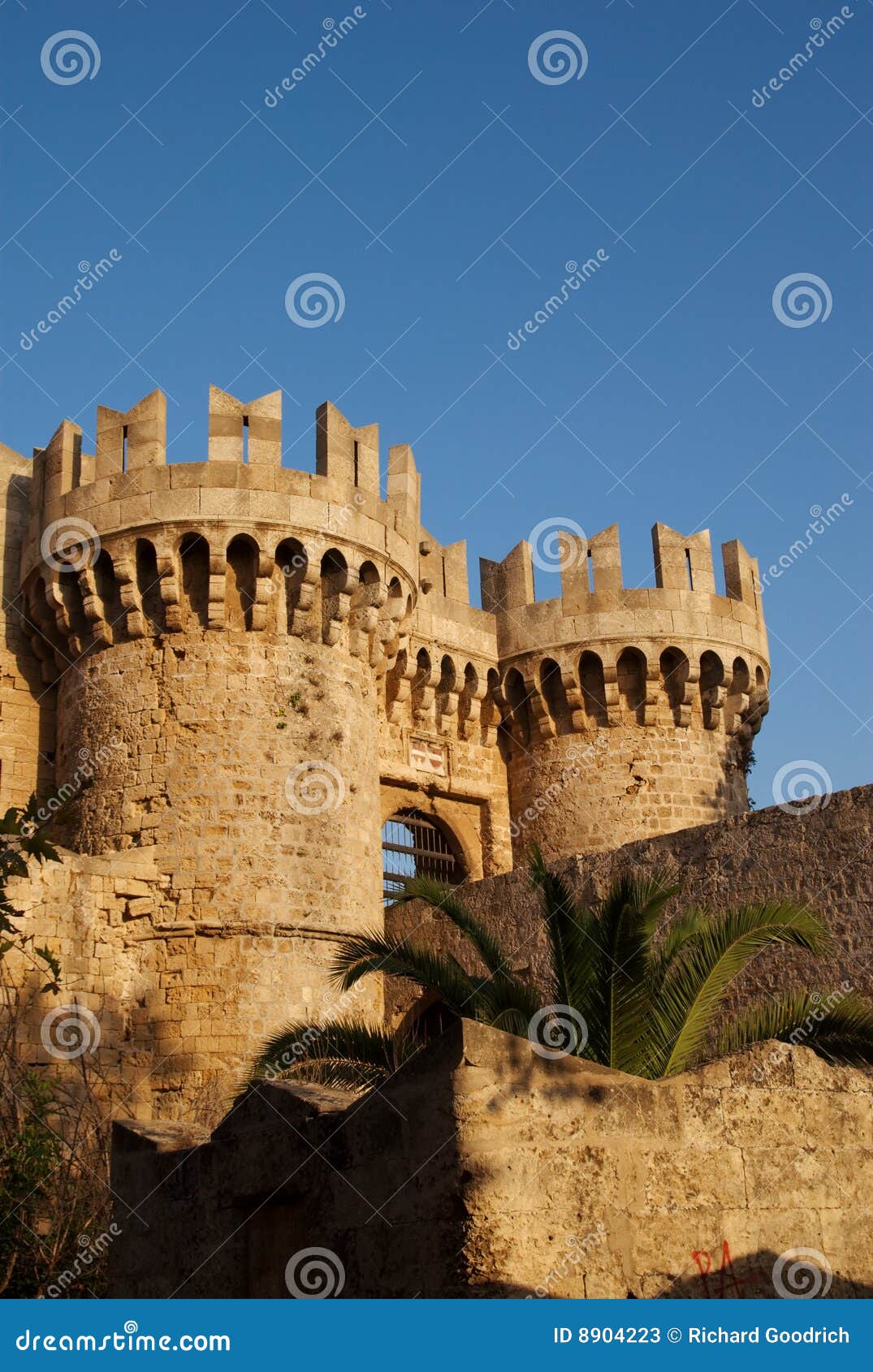 Gate And Palm, Rhodes, Greece Stock Image | CartoonDealer.com #8904223