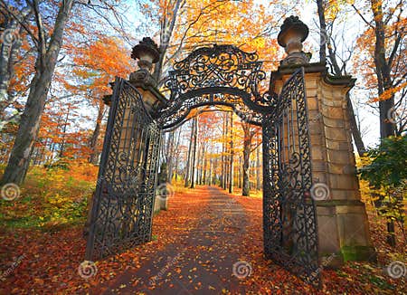 Gate in Park stock photo. Image of crown, nature, fairytale - 12666888