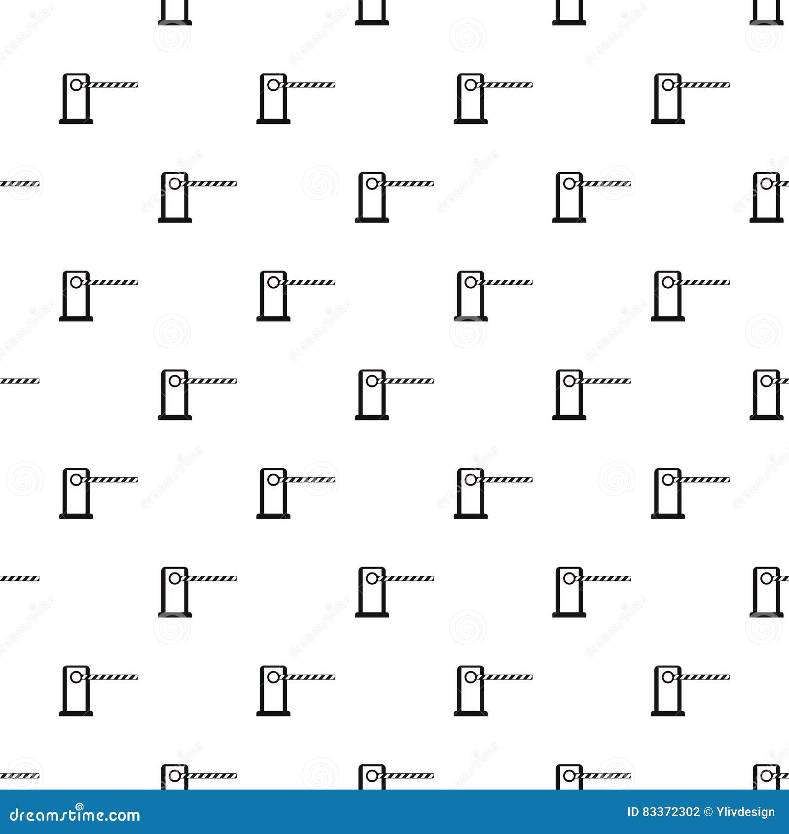Gate in Parking Lot Pattern, Simple Style Stock Vector - Illustration ...