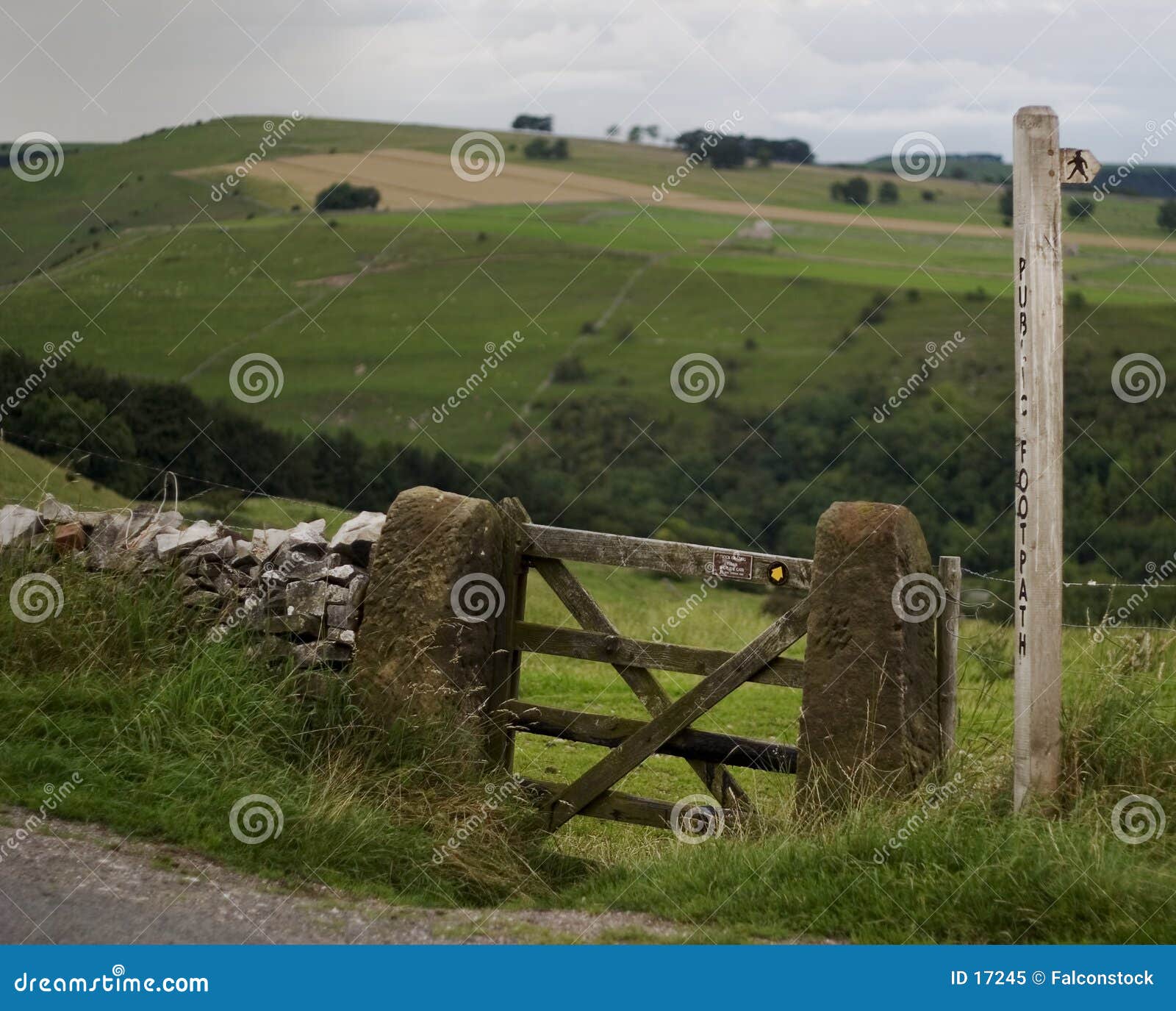 Gate & Post stock image. Image of pass, byway, road - 17245