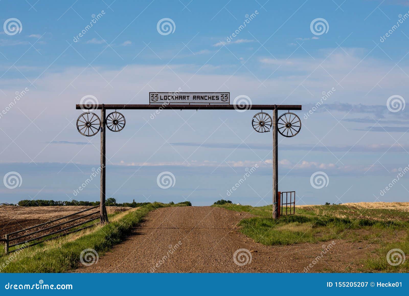 Gate in the Prairie of a Farm in Canada Editorial Photography - Image ...
