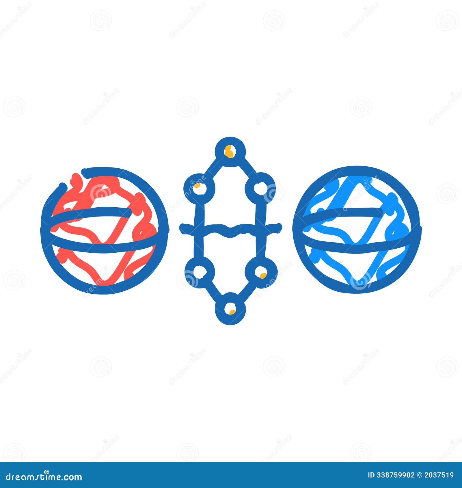 Gate Quantum Technology Icon Doodle Illustration Stock Vector ...