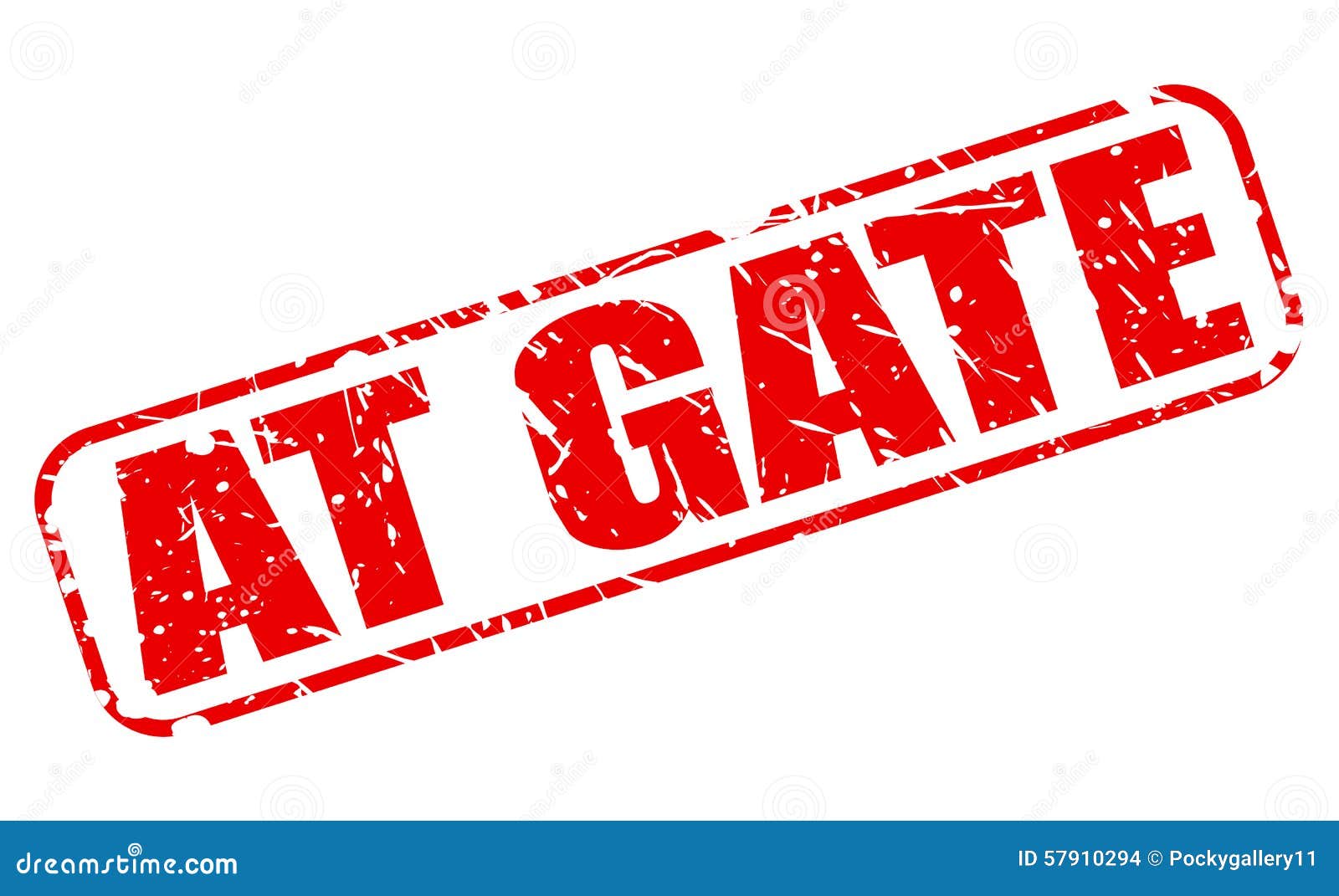 At GATE red stamp text stock illustration. Illustration of sack - 57910294