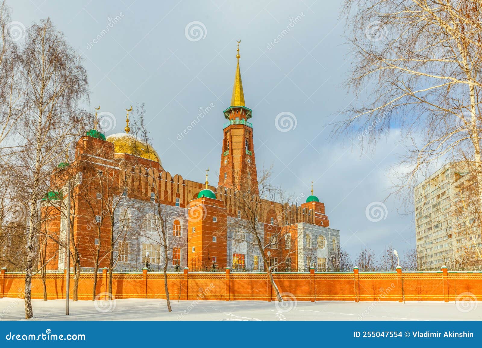 The Gate of the Samara Cathedral Mosque. Winter Editorial Stock Image ...