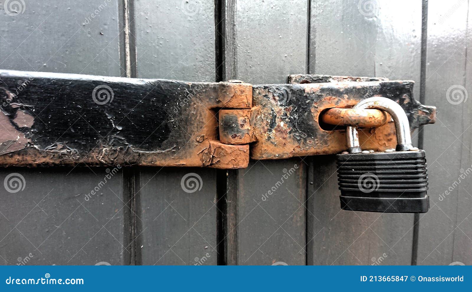 Gate Security Steel Padded Lock Stock Image - Image of lock, padded ...