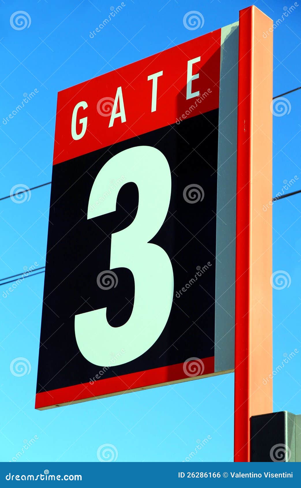 Gate Sign stock photo. Image of park, gate, stadium, post - 26286166