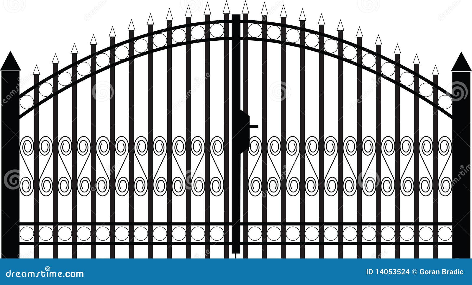 Gate Silhouette Stock Images - Image: 14053524