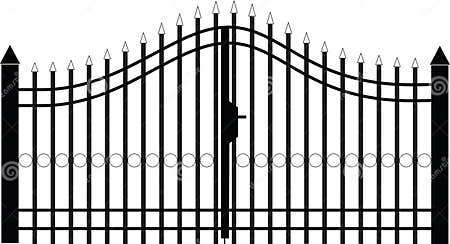Gate silhouette vector stock vector. Illustration of decorative - 12968021