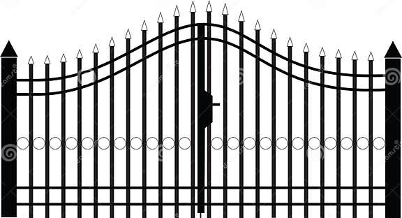 Gate silhouette vector stock vector. Illustration of decorative - 12968021
