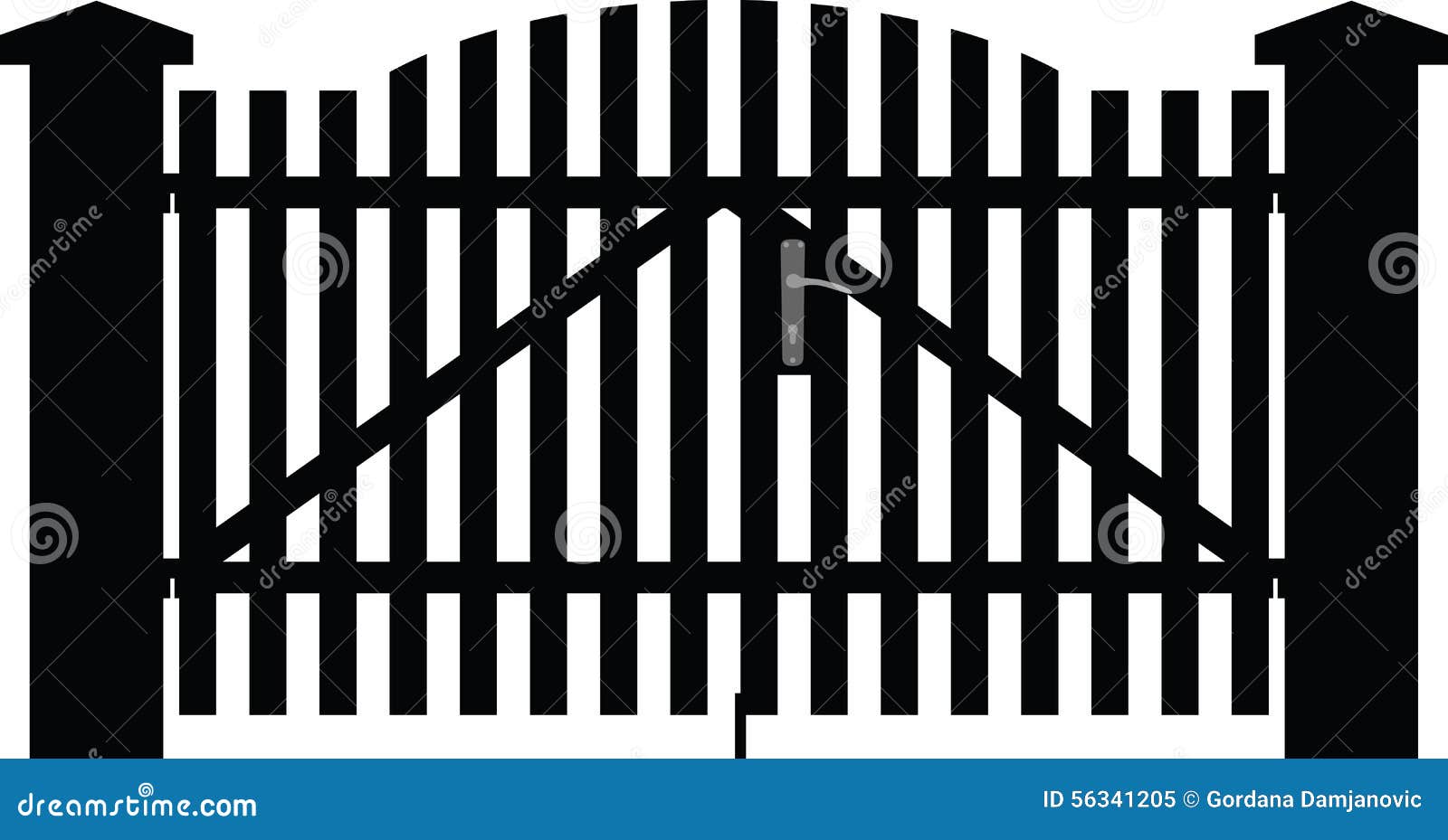 Gate silhouette vector stock vector. Illustration of park - 56341205
