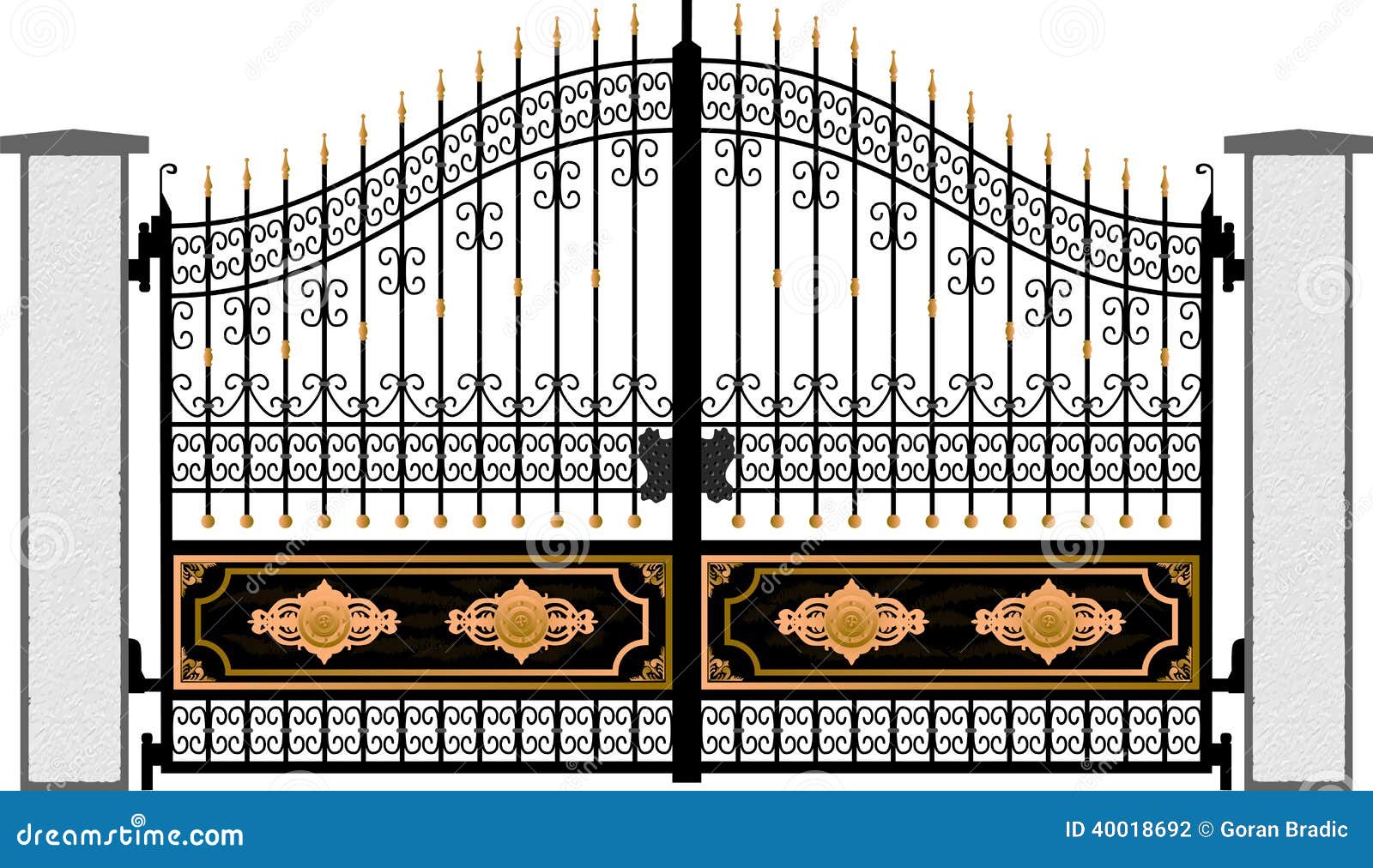 Gate silhouette vector stock vector. Illustration of design - 40018692