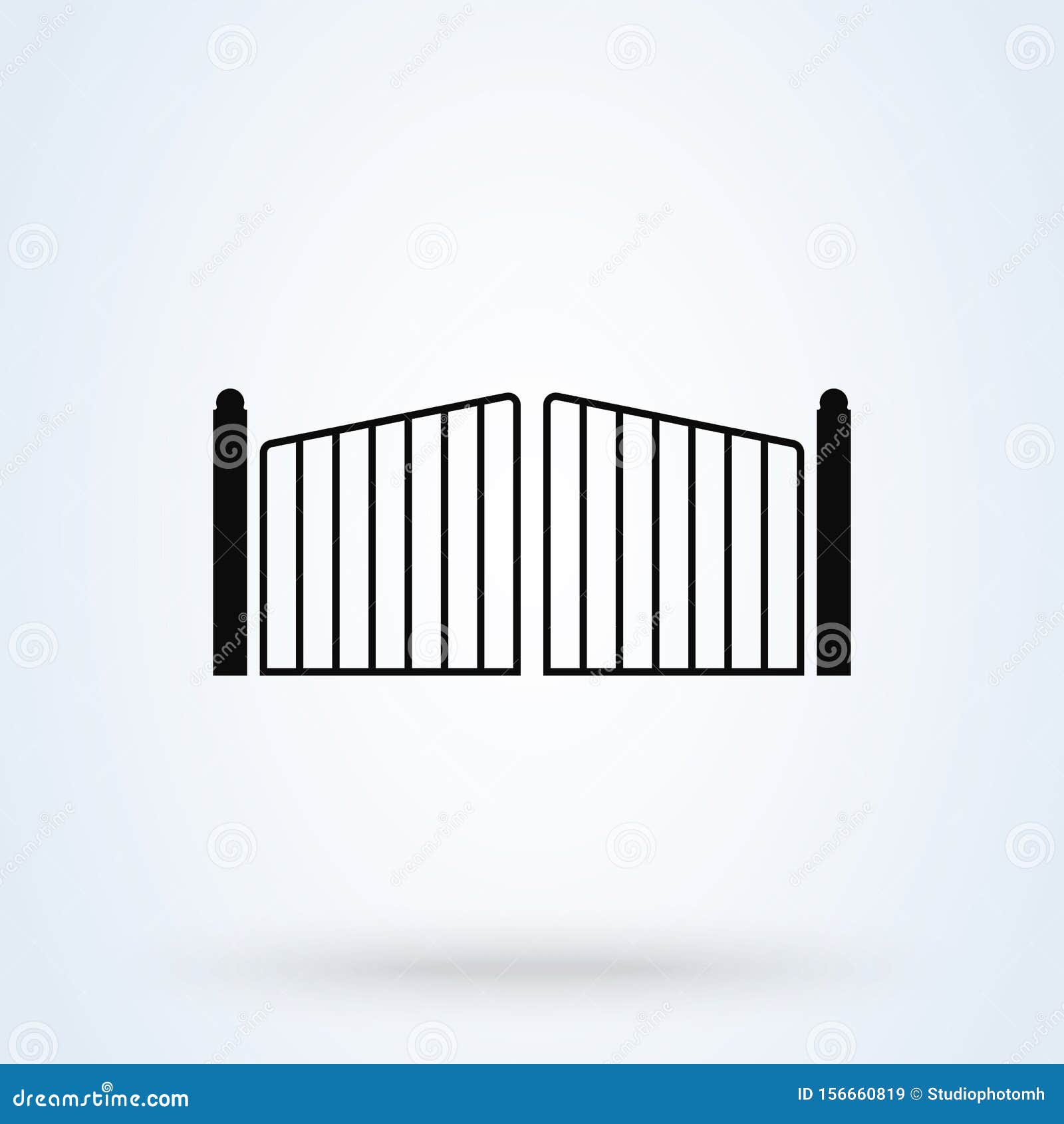 Gate Simple Vector Modern Icon Design Illustration Stock Vector ...